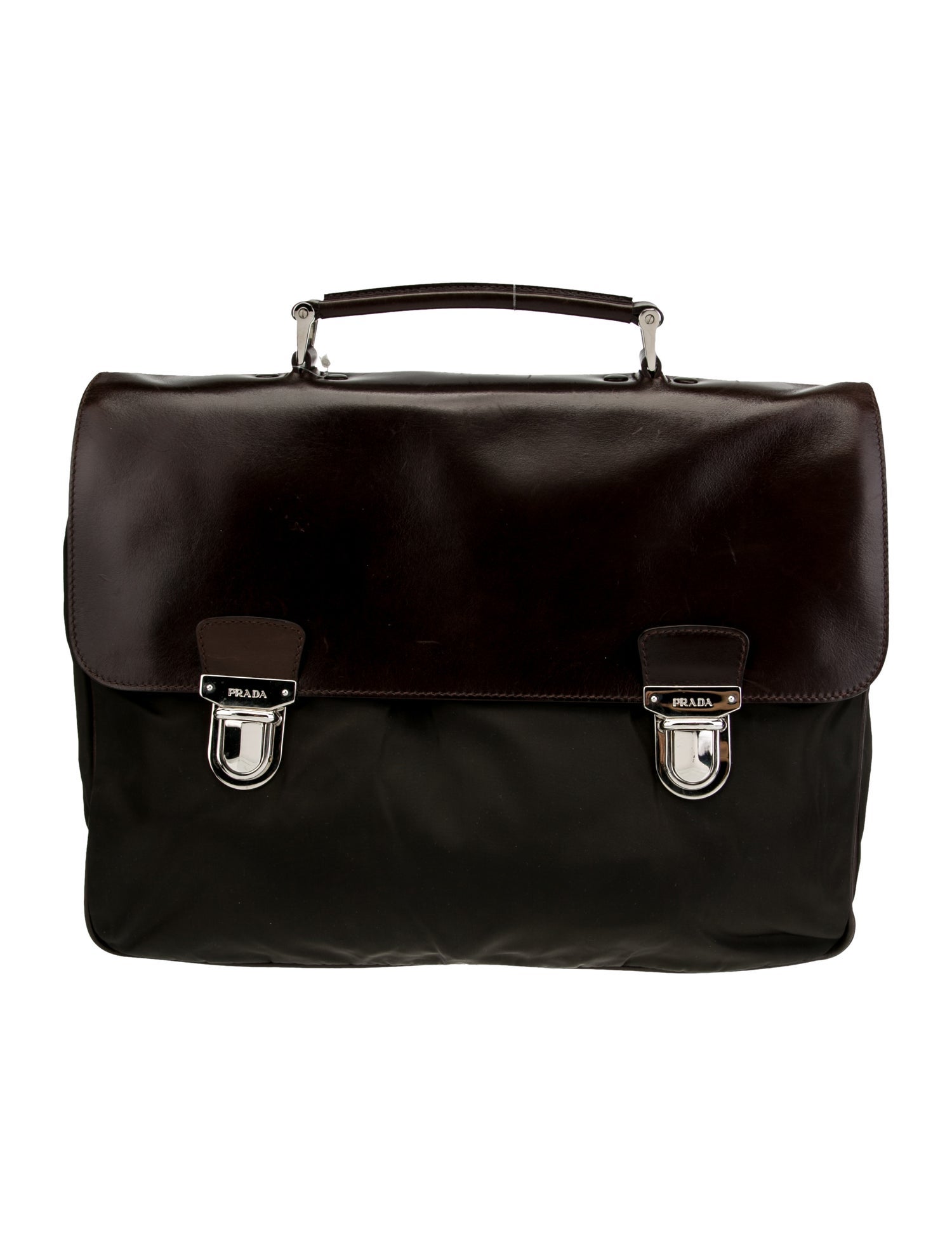 Prada Saffiano-Trimmed Tessuto Briefcase - Black Briefcases, Bags ...