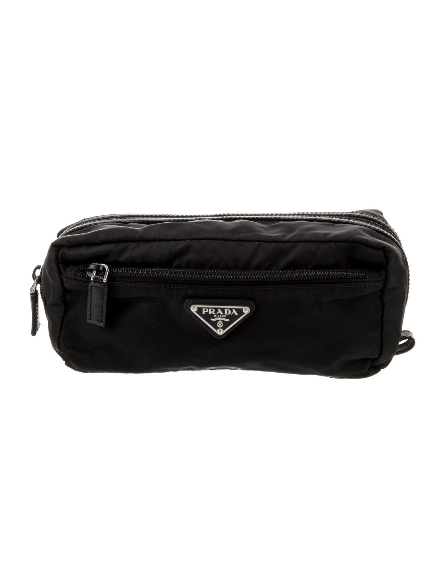 Prada Saffiano-Trimmed Tessuto Toiletry Case - Black Toiletry Bags ...