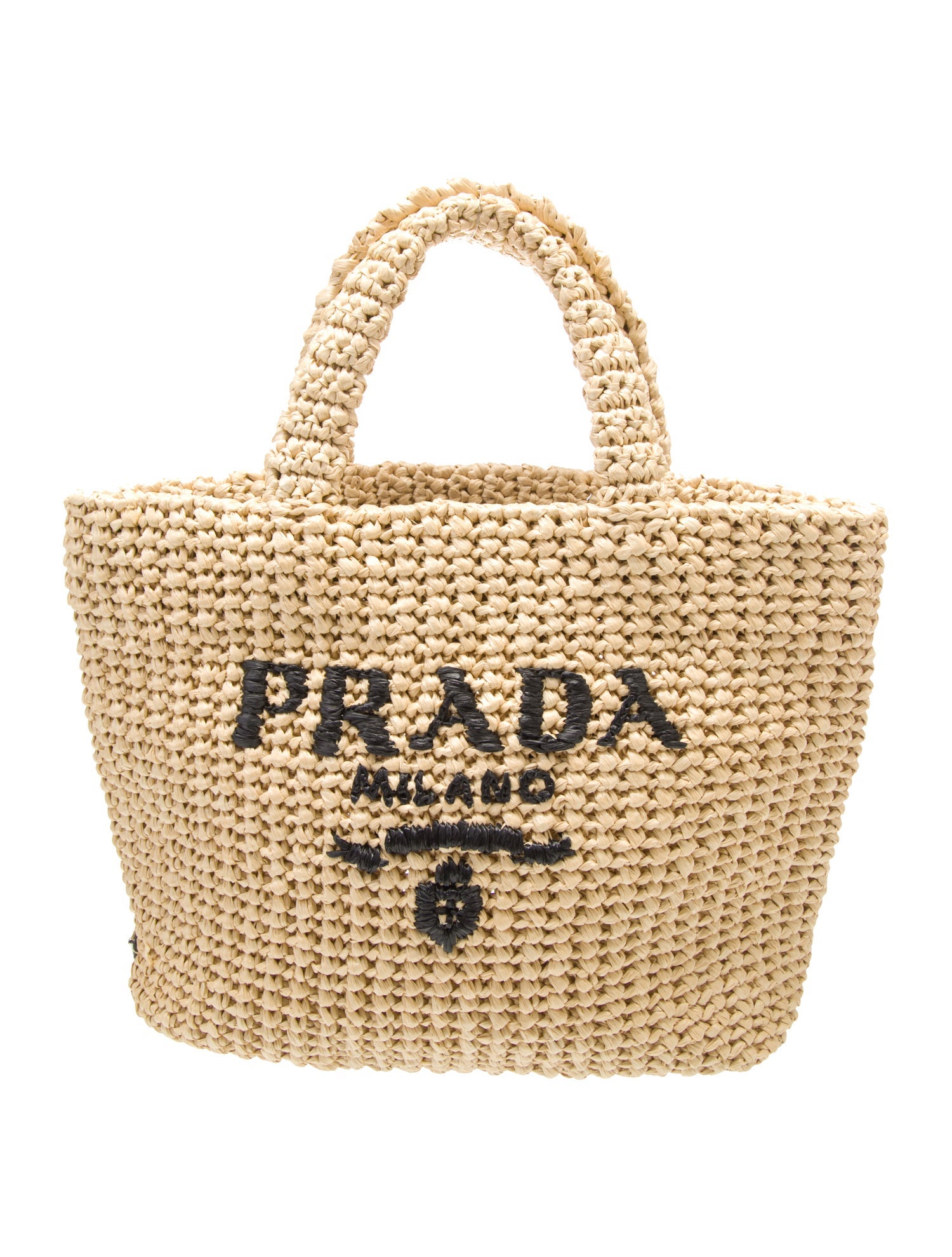 Prada Raffia Logo Tote - Pink Totes, Handbags - PRA871929 | The RealReal