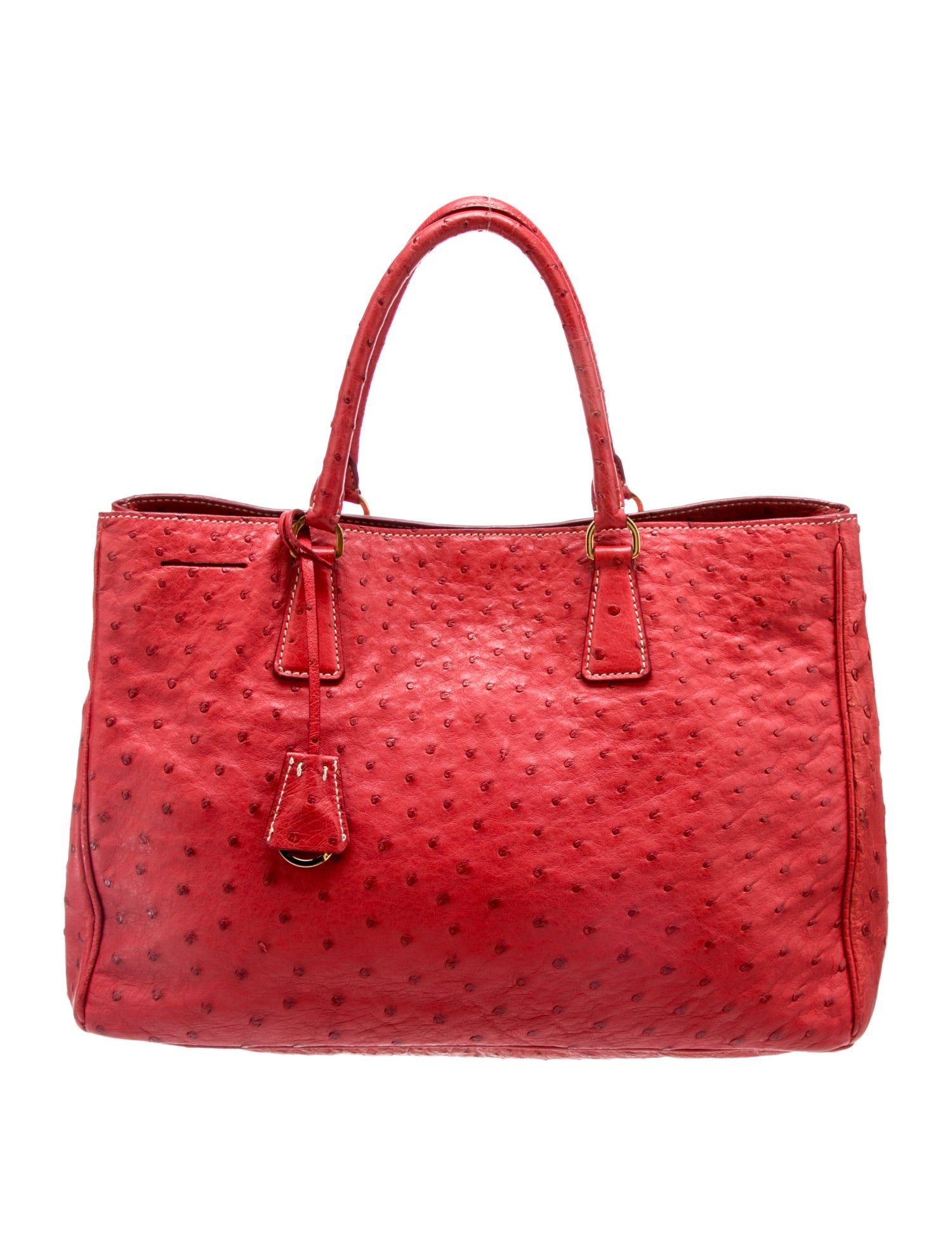 Prada Struzzo Executive Tote - Red Totes, Handbags - PRA983724 | The ...