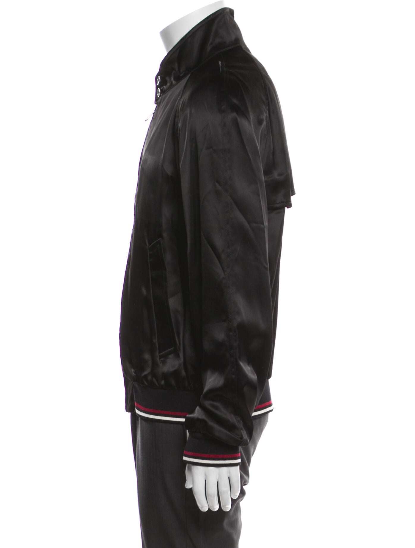 Prada 2017 Enameled Metal Triangle Bomber Jacket - Black Outerwear ...