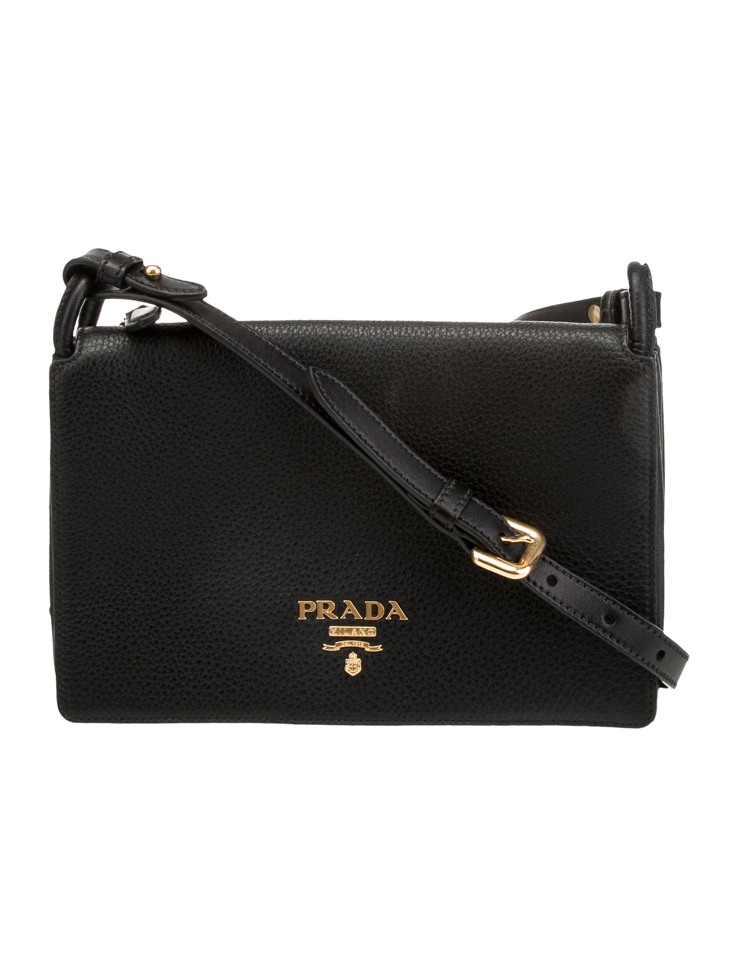 Prada Vitello Daino Crossbody Bag - Black Crossbody Bags, Handbags ...