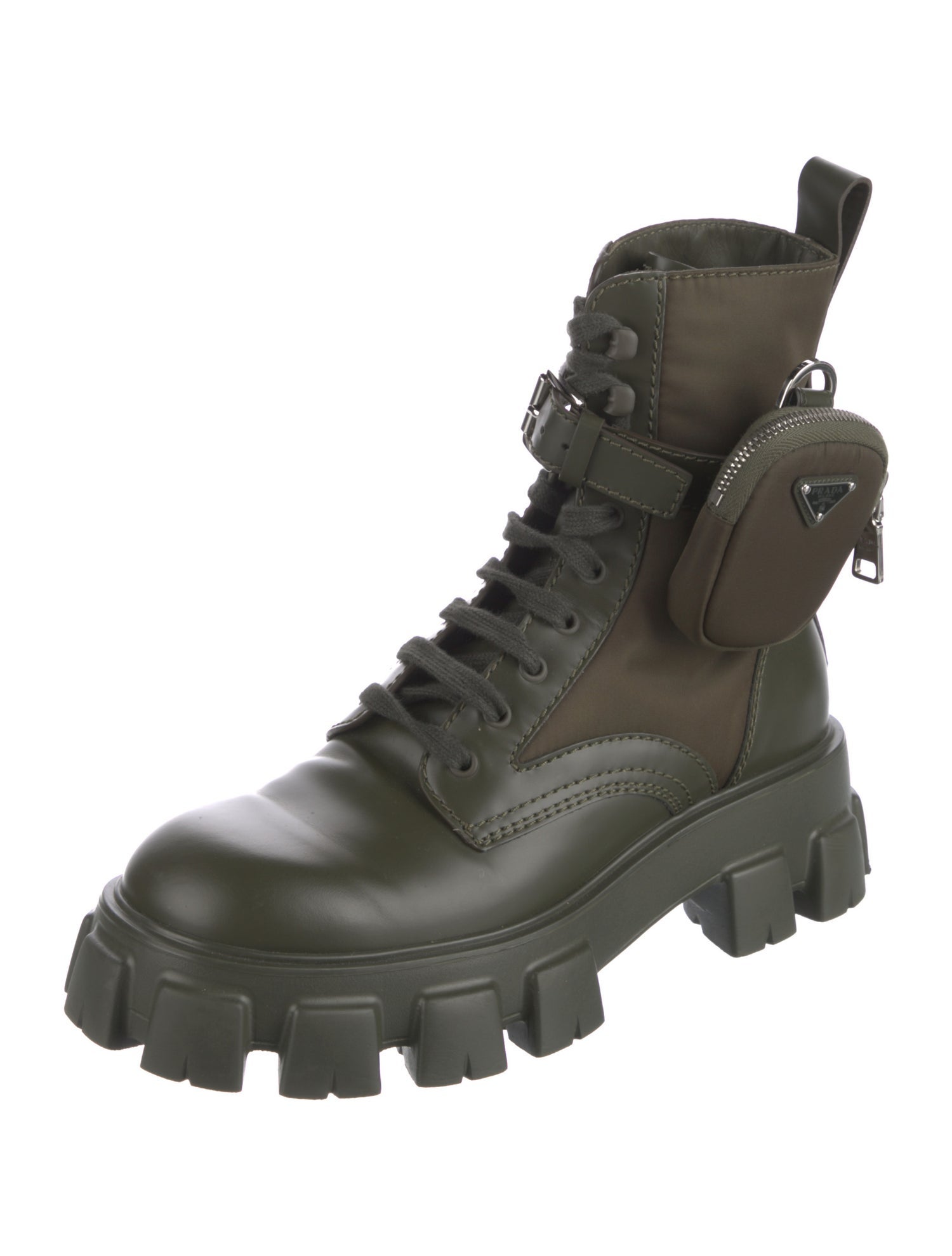 Prada Nylon Hiking Boots - Green Boots, Shoes - PRA986244 | The RealReal