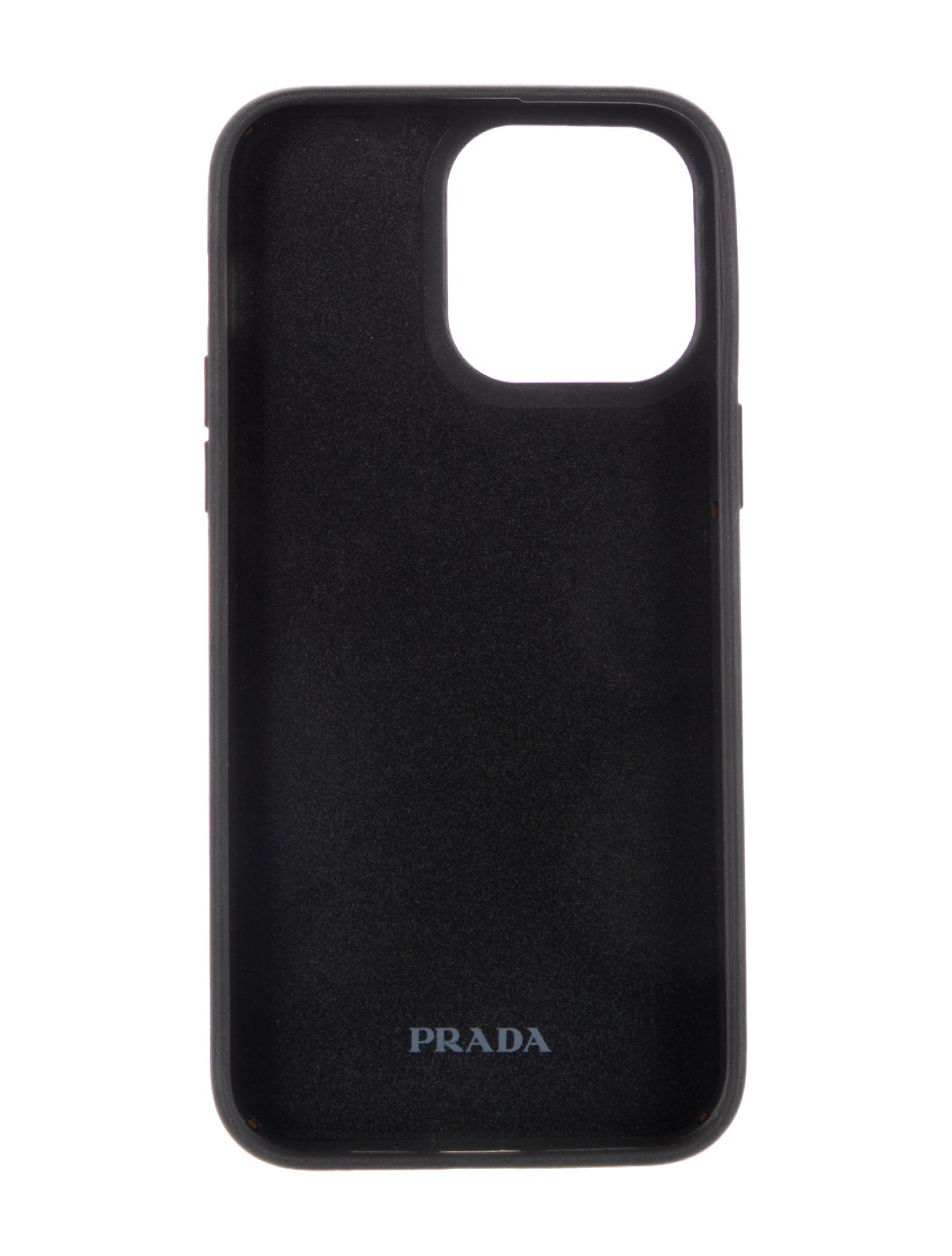 Prada Geometric Leather iPhone 14 Pro Phone Case - Black Phone Cases ...