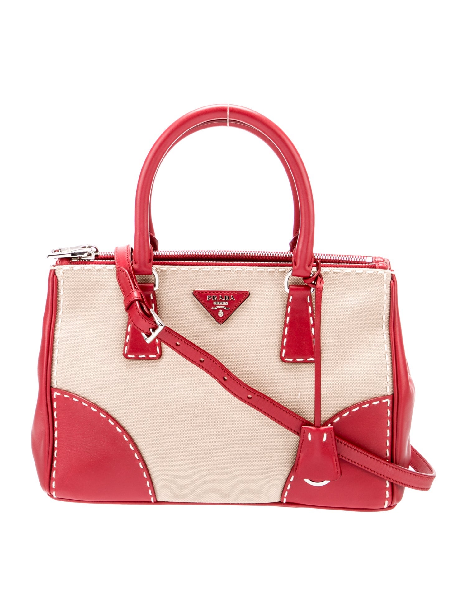 Prada Leather Top Handle Bag - Red Handle Bags, Handbags - PRA990739 ...