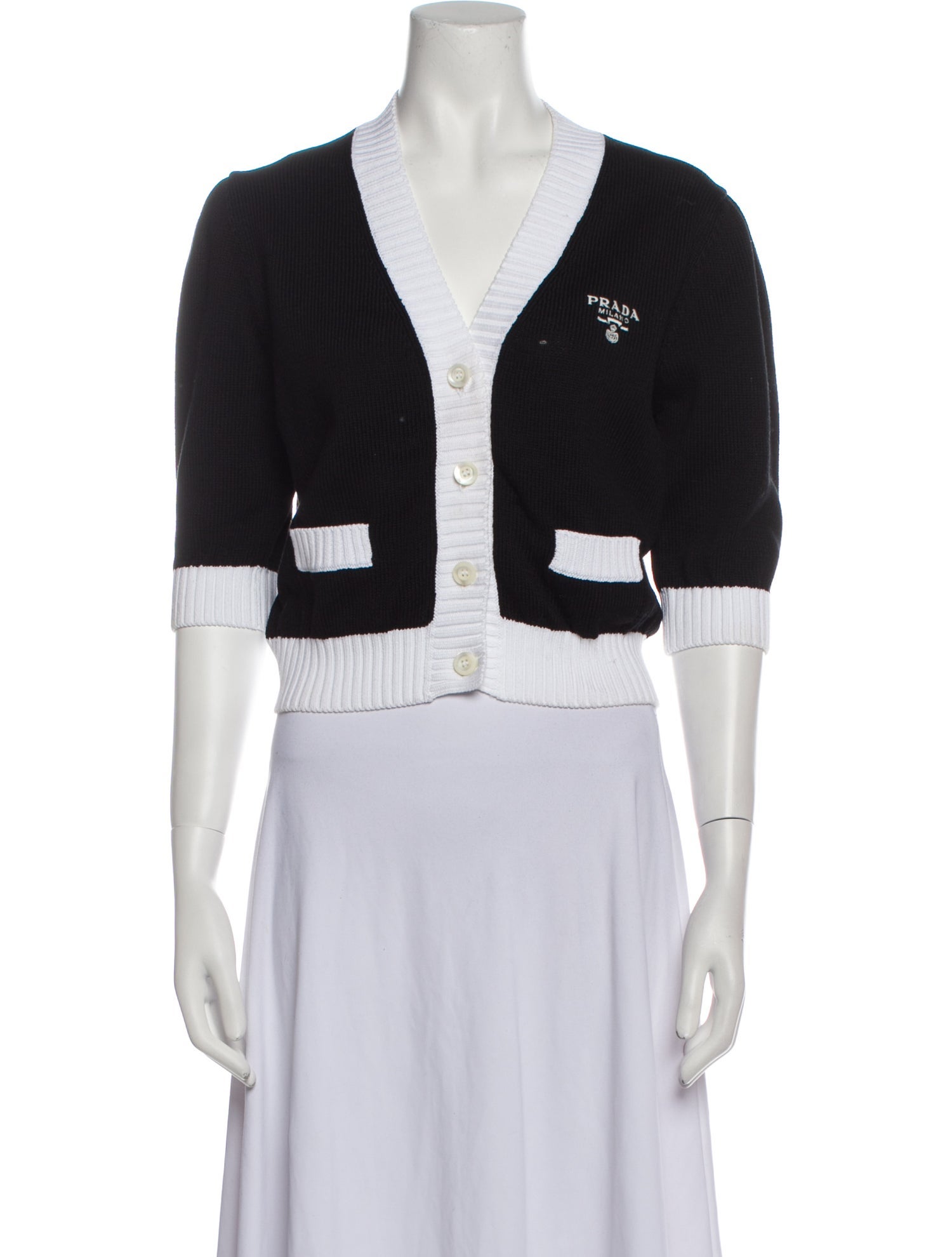 Prada 2022 V-Neck Sweater - Black Knitwear, Clothing - PRA995387 | The ...