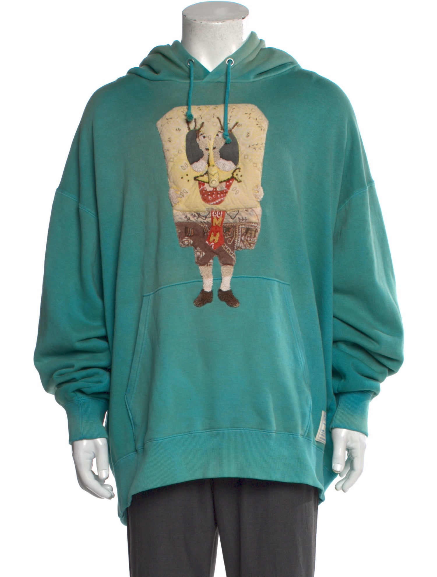 Proleta Re Art Graphic Print Crew Neck Hoodie - Blue Sweatshirts ...