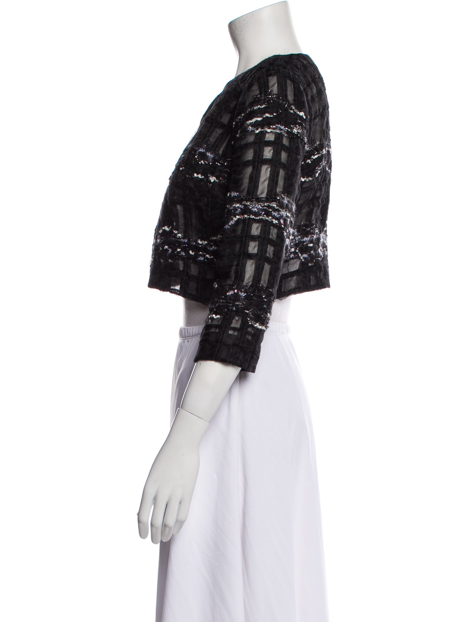 Prabal Gurung Patterned Bolero - Black Jackets, Clothing - PRB35121 | The RealReal