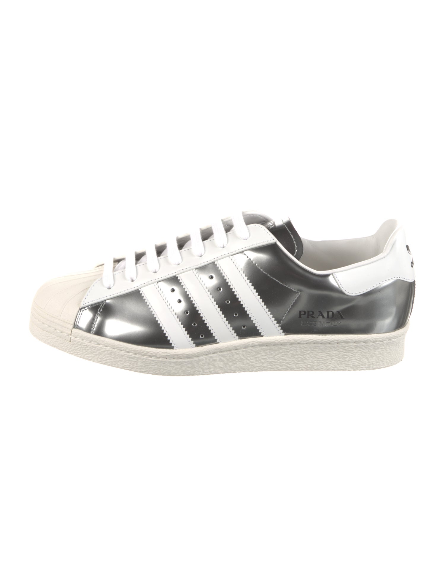 Prada x adidas Patent Leather Striped Athletic Sneakers w/ Tags ...