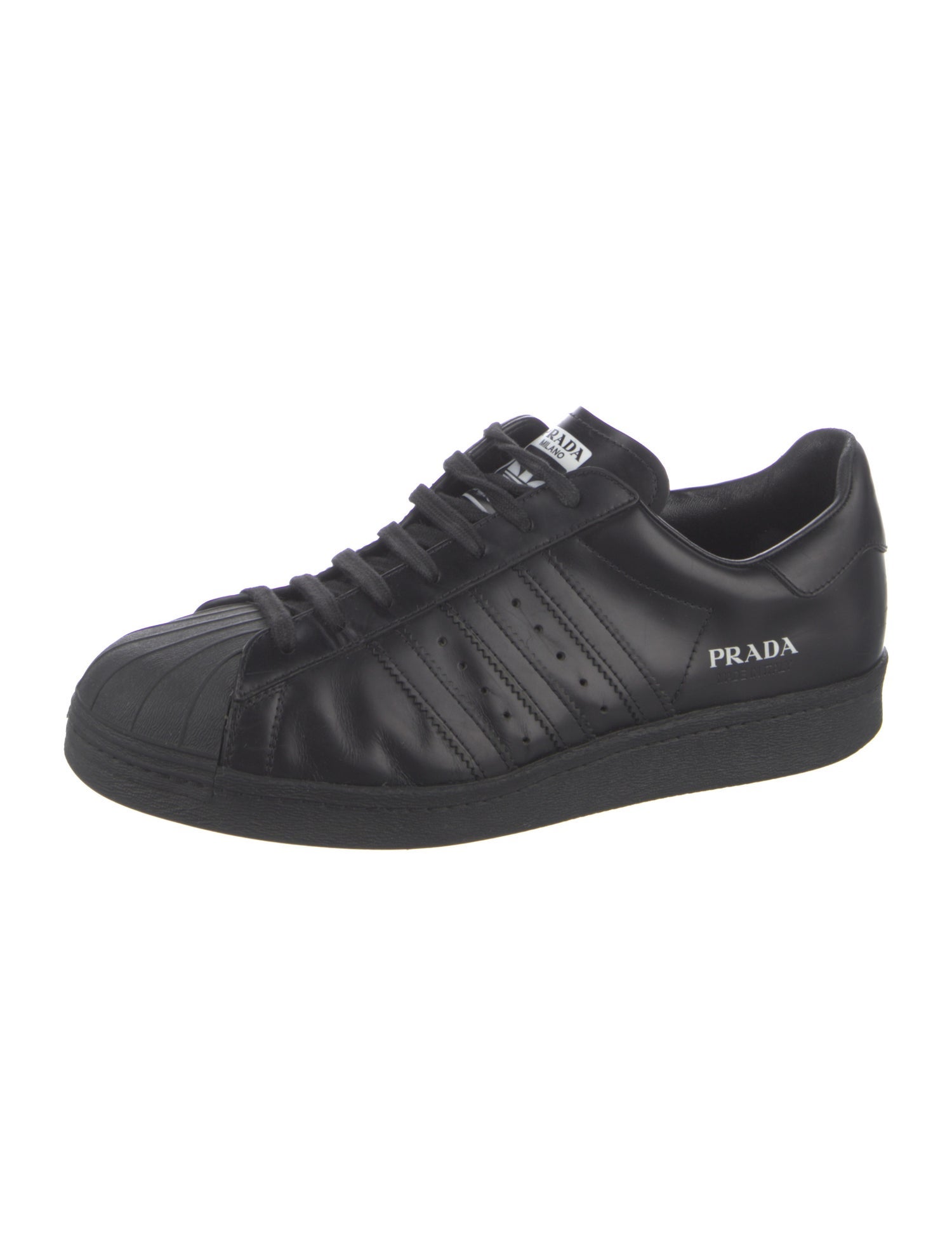 Prada x adidas Superstar 'Core Black' Sneakers - Black Sneakers, Shoes ...