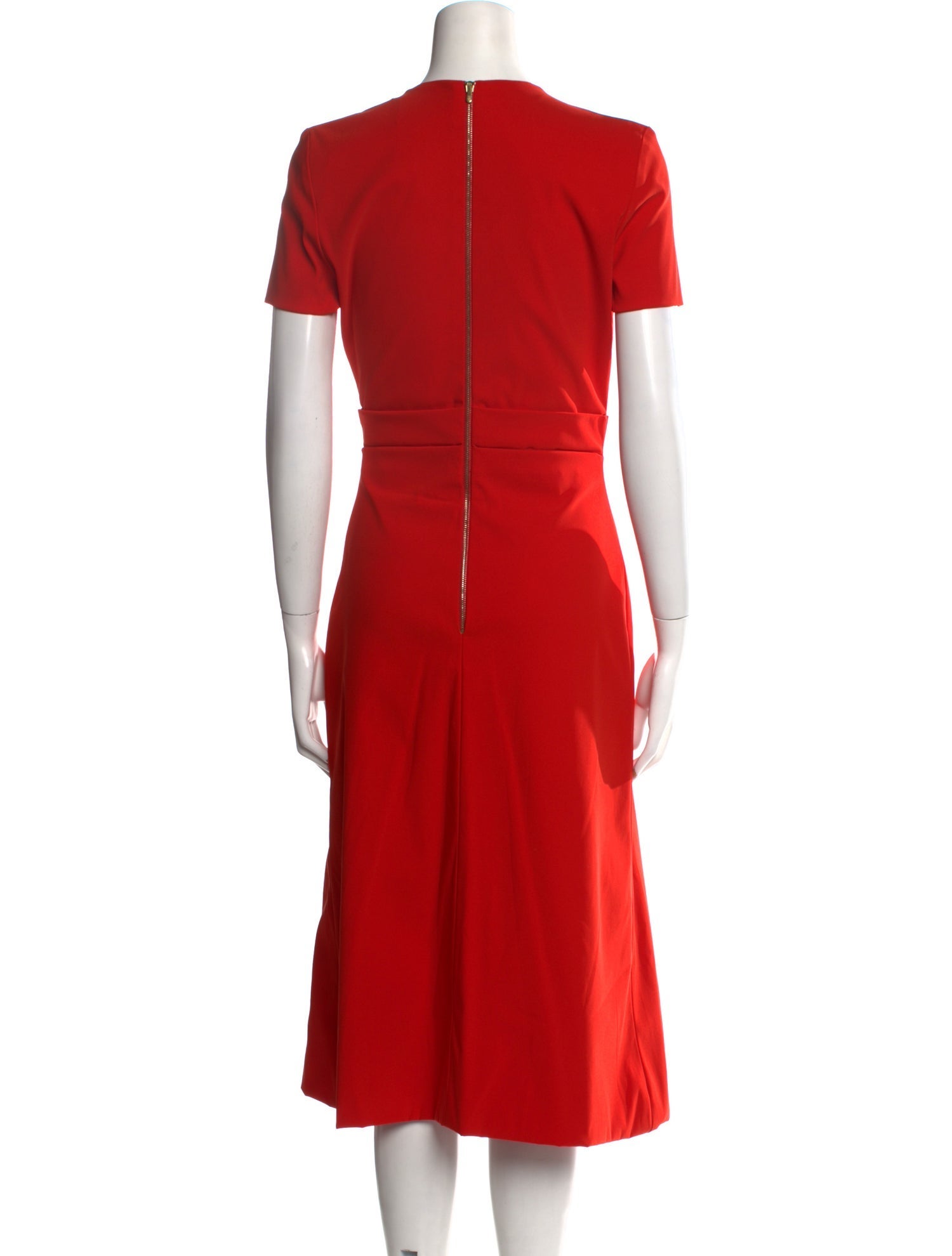 Preen by Thornton Bregazzi V-Neck Midi Length Dress - Red Dresses ...