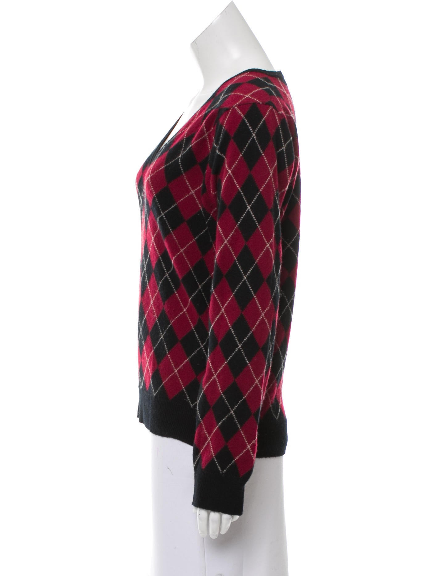Pringle of Scotland Argyle Cashmere Sweater - Black Knitwear, Clothing ...