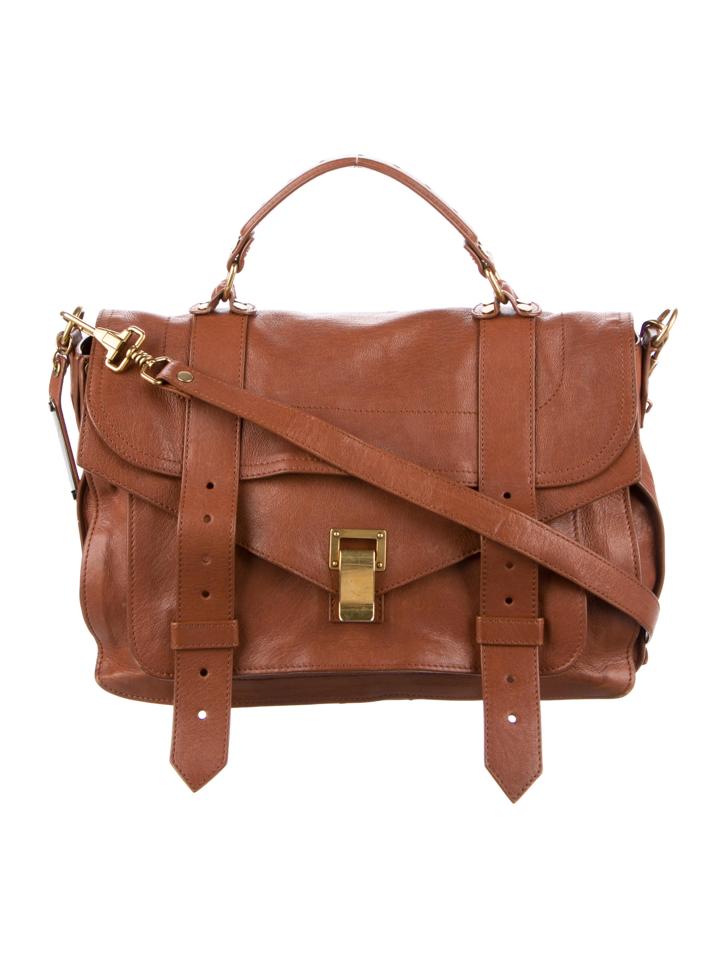 Proenza Schouler Large PS1 Satchel - Brown Satchels, Handbags ...