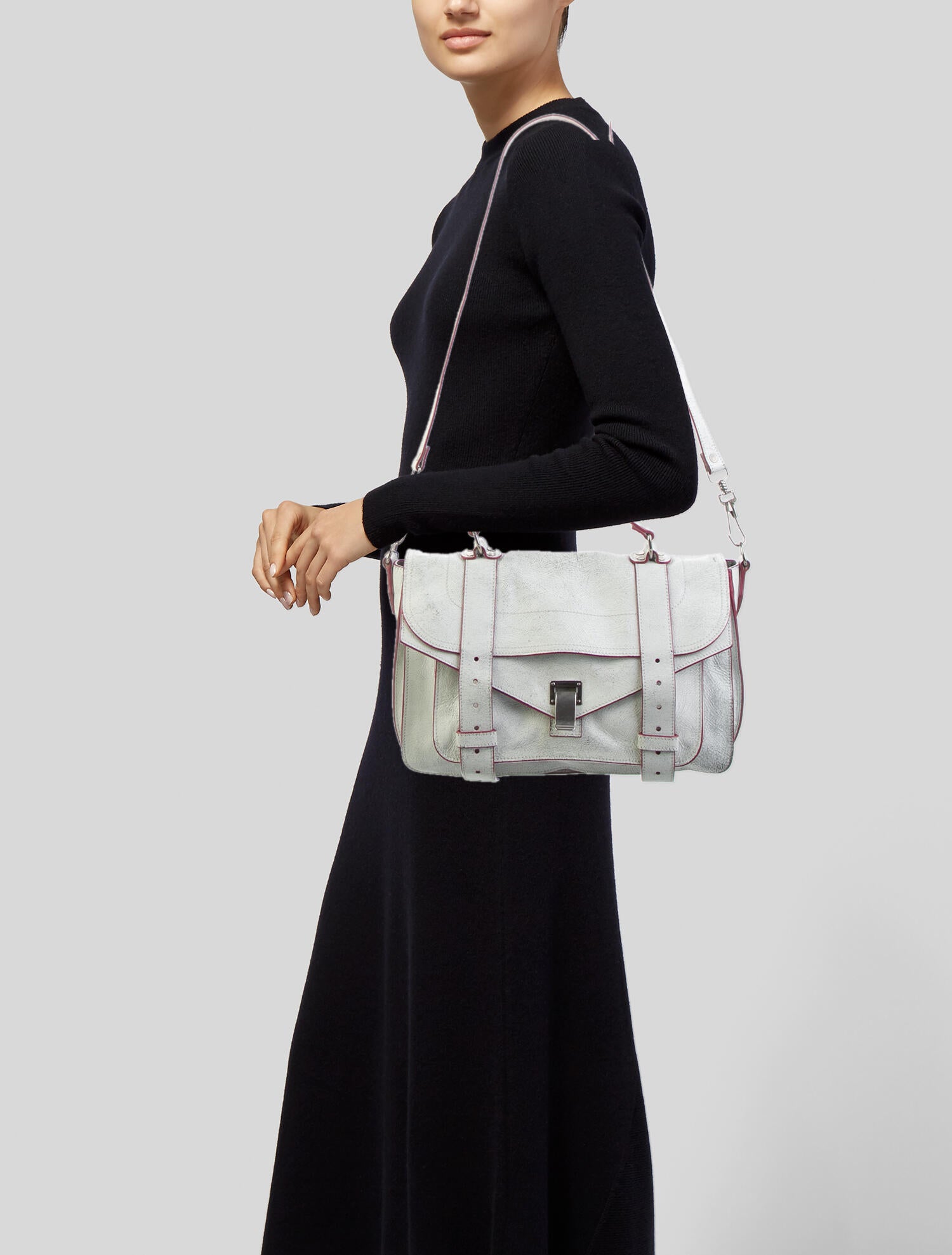 Asprey Leather-Trimmed Striped Satchel - Brown Satchels, Handbags ...