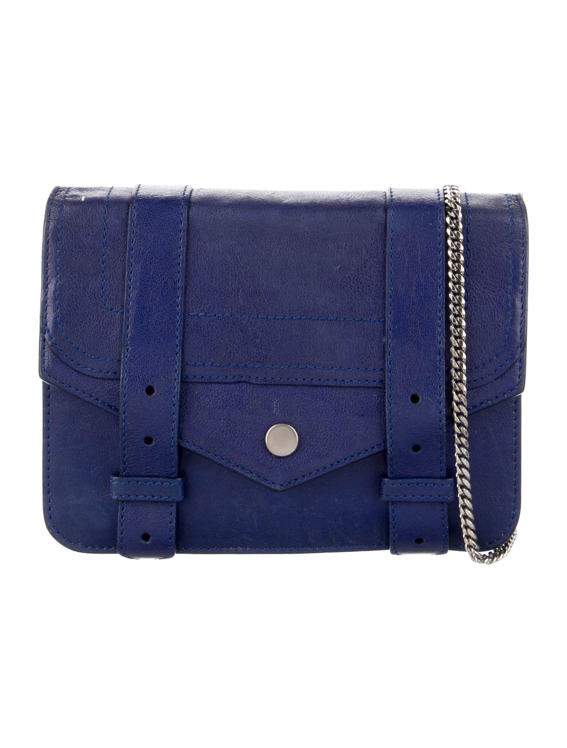 Proenza Schouler Pebbled Courier Bag - Blue Shoulder Bags, Handbags ...