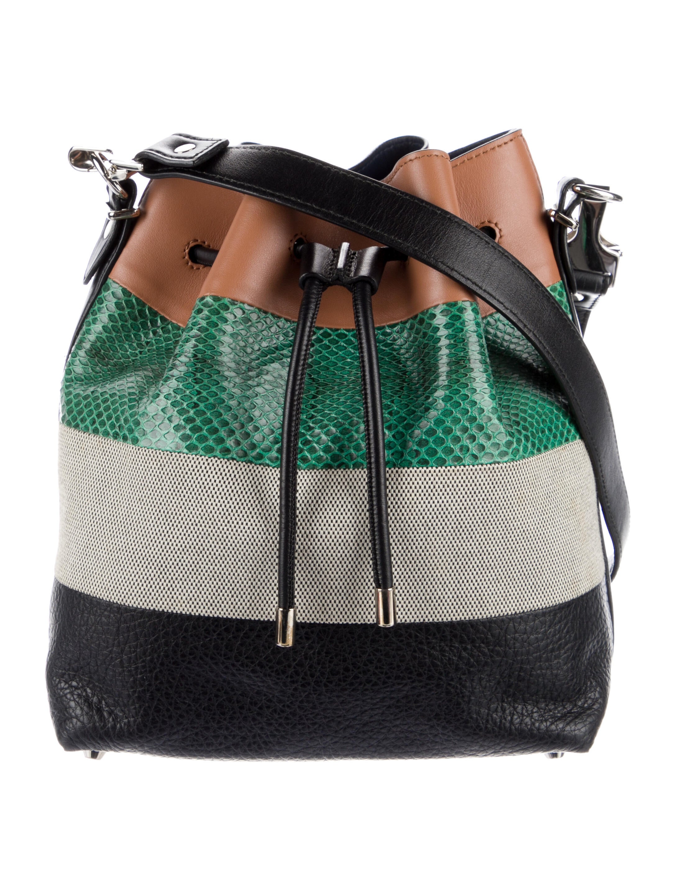 Sandro Woven Drawstring Bucket Bag - Neutrals Bucket Bags, Handbags ...