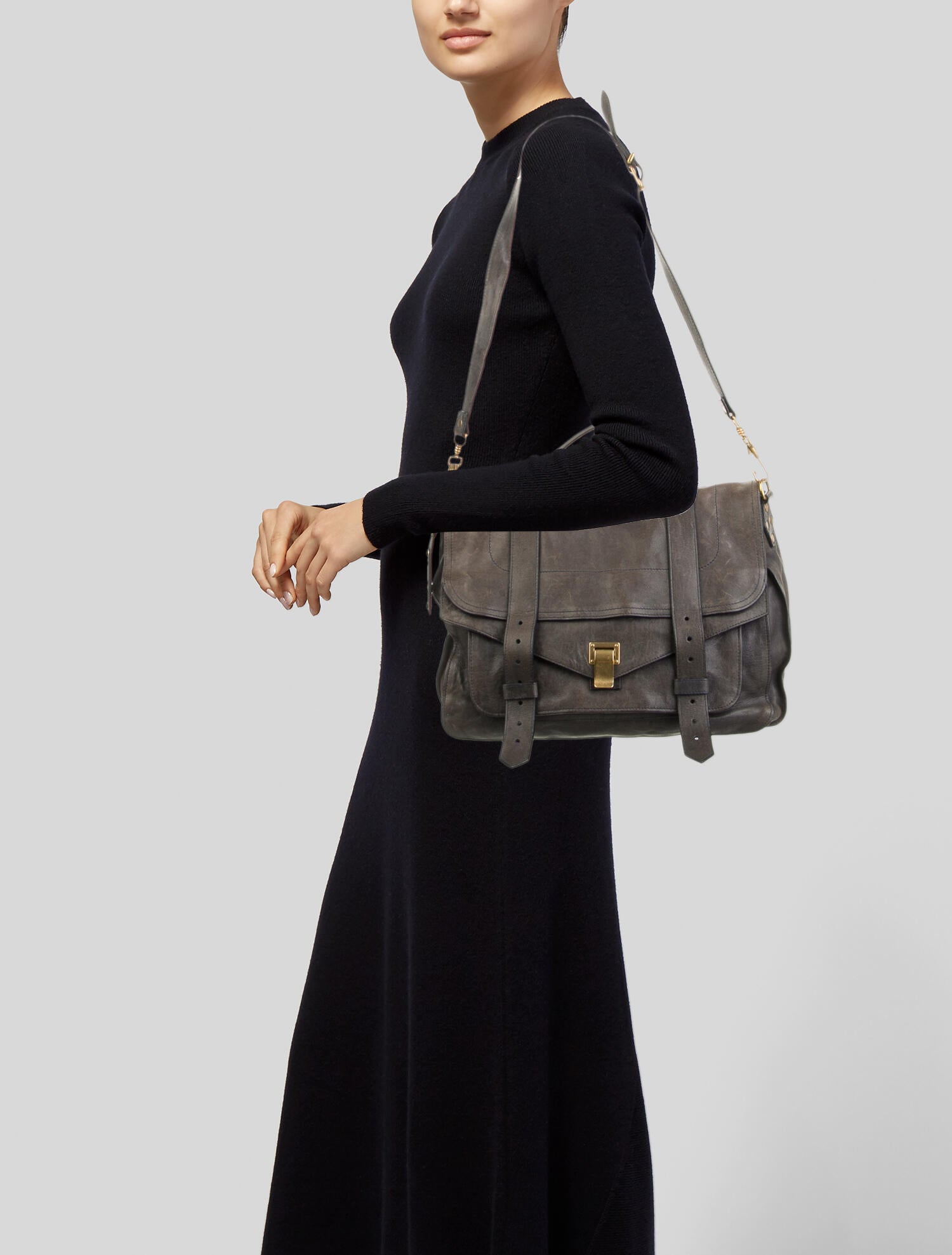 Proenza Schouler PS1 Leather Satchel - Blue Shoulder Bags, Handbags ...