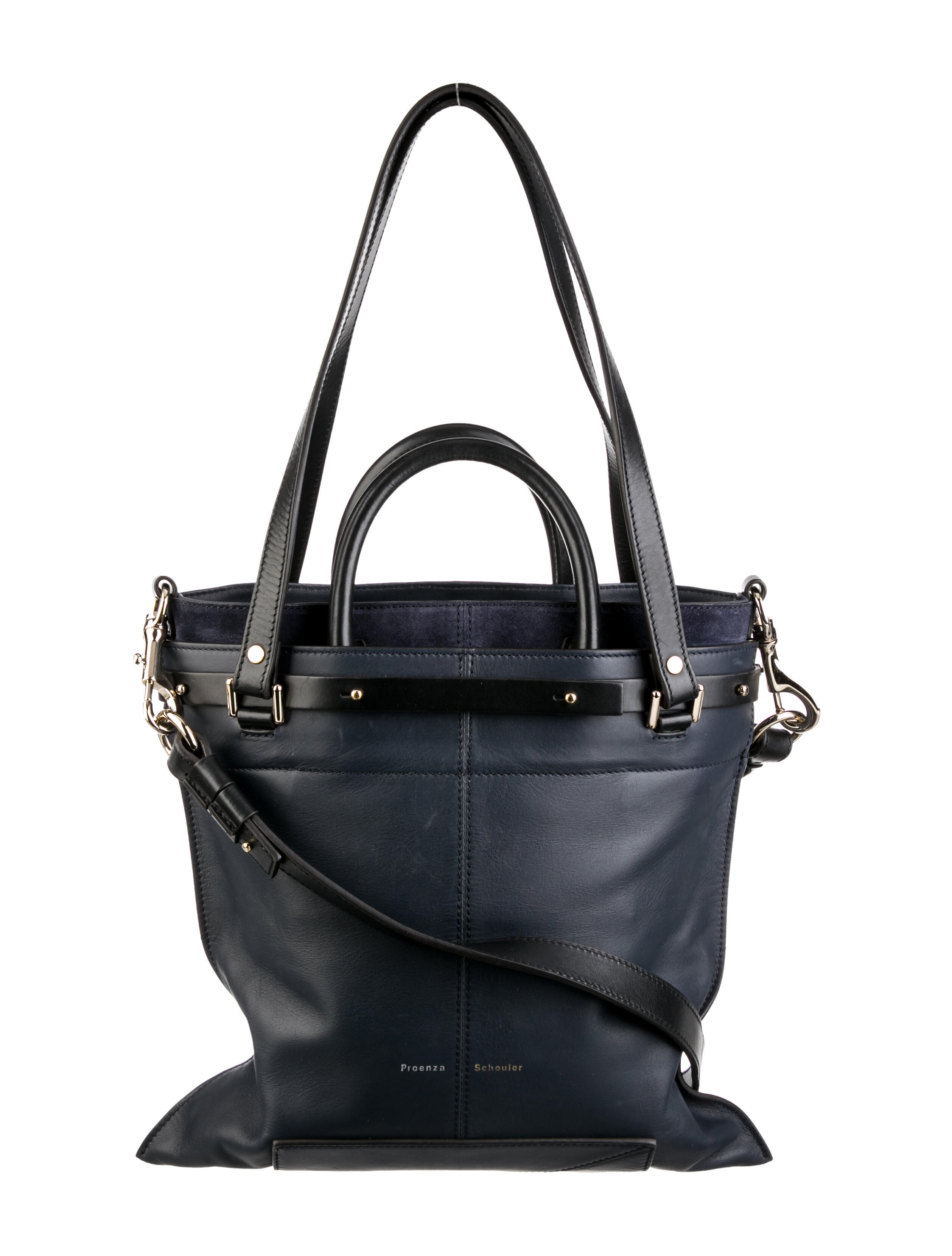 Proenza Schouler Leather Tote Bag - Blue Totes, Handbags - PRO125542 ...