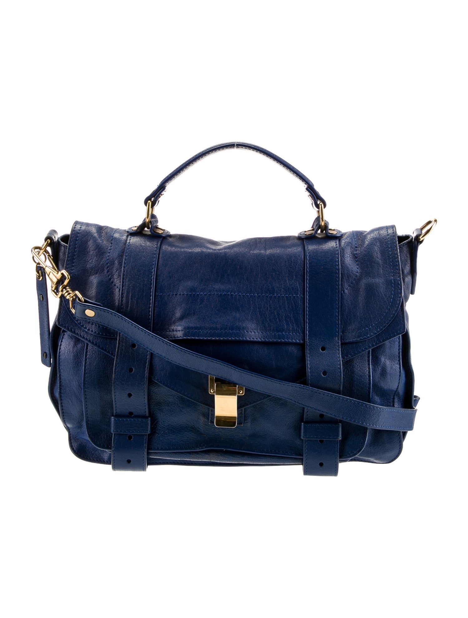 Proenza Schouler Blue Leather Handle Bag - Blue Handle Bags, Handbags ...