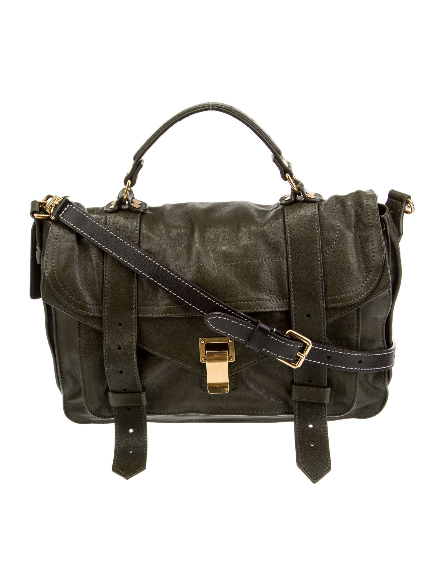 Proenza Schouler Leather Shoulder Bag - Green Shoulder Bags, Handbags ...