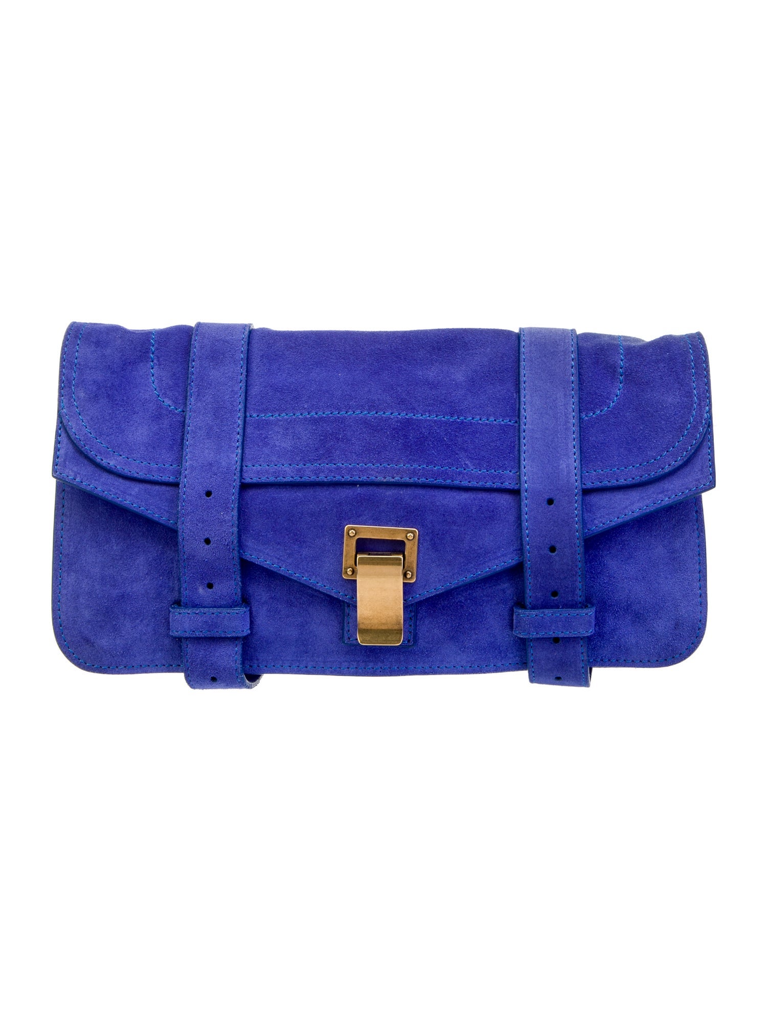Proenza Schouler Suede Clutch - Blue Clutches, Handbags - PRO127219 ...