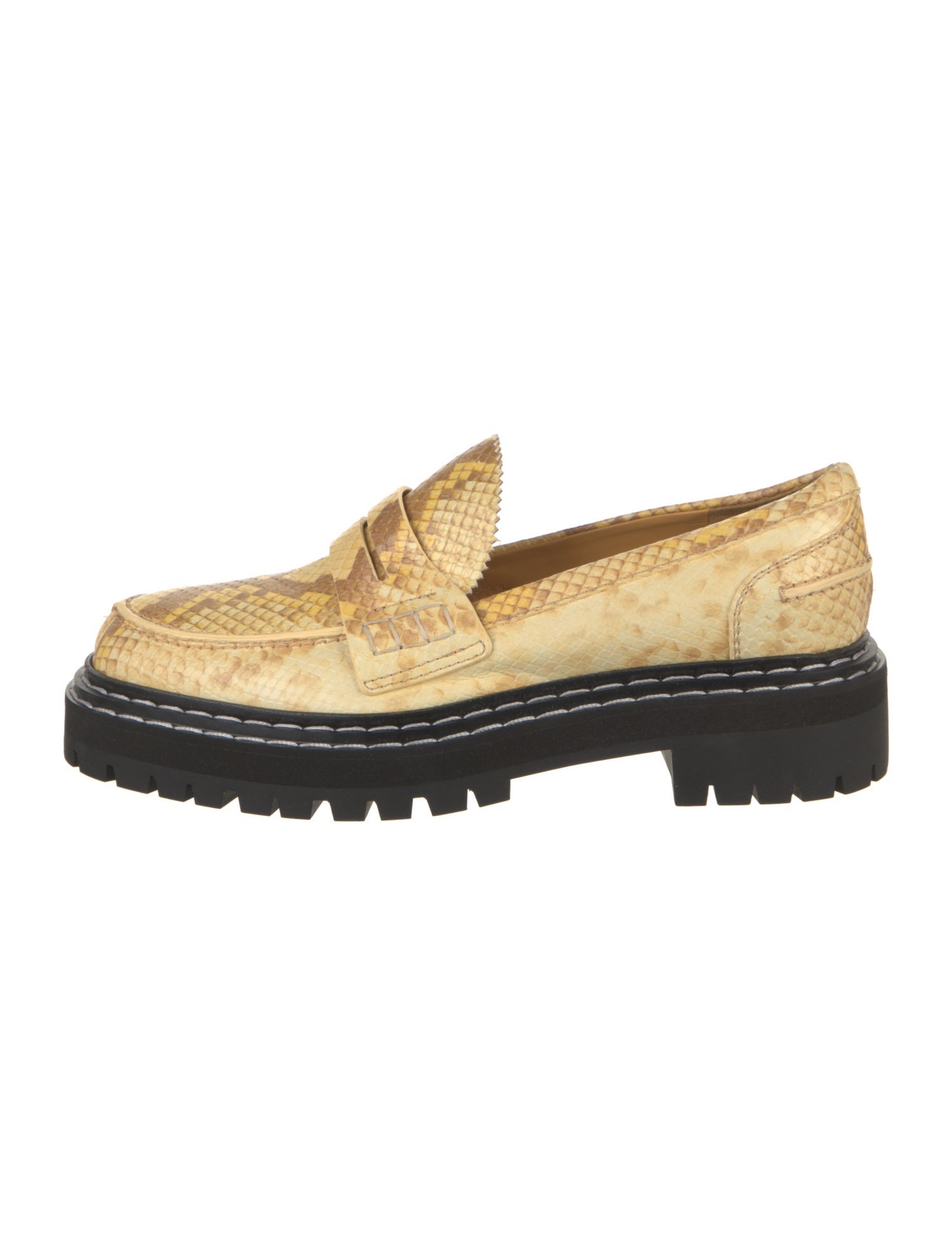 Penelope Chilvers Ponyhair Animal Print Loafers - Brown Flats, Shoes ...