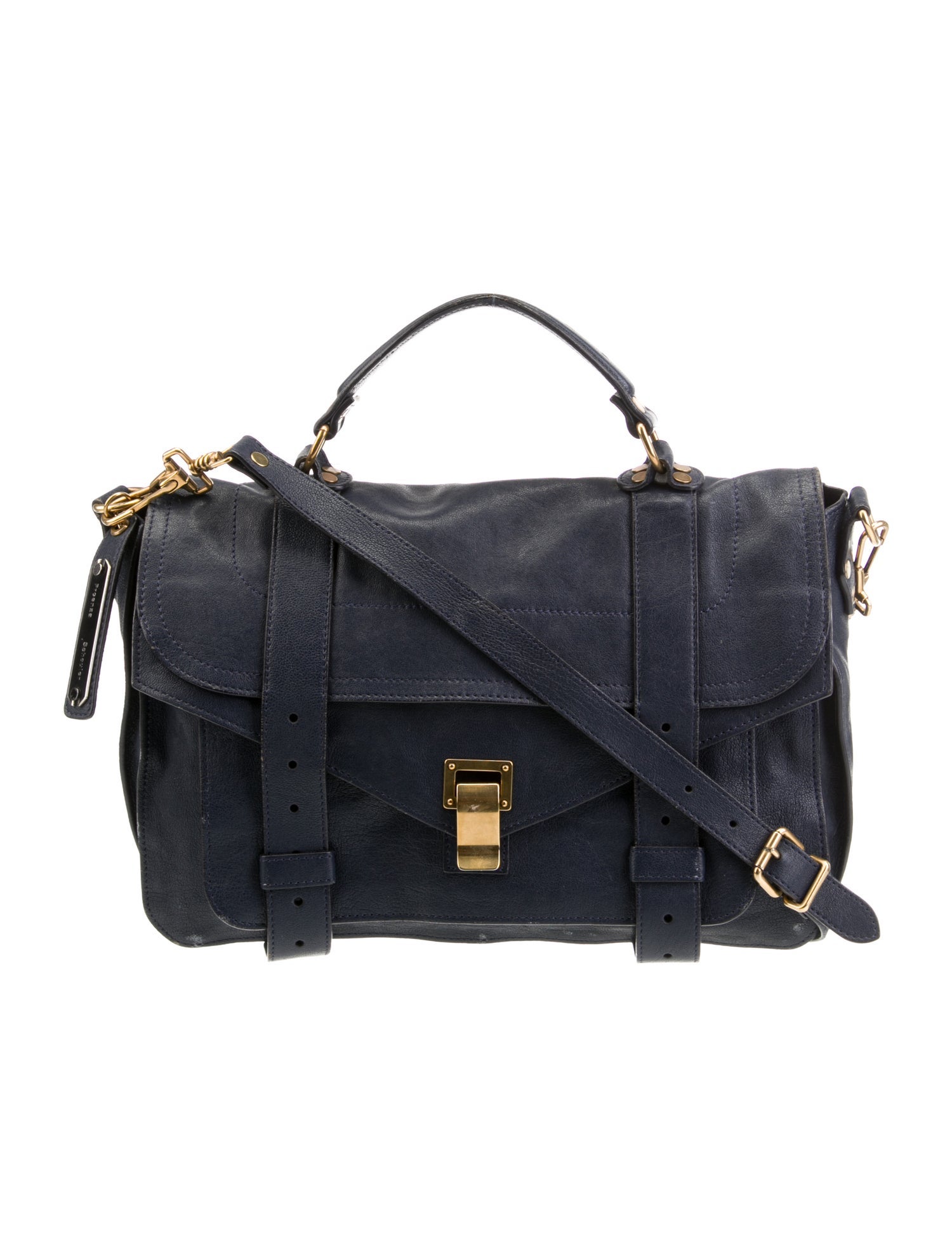 Proenza Schouler Leather Shoulder Bag - Blue Shoulder Bags, Handbags ...