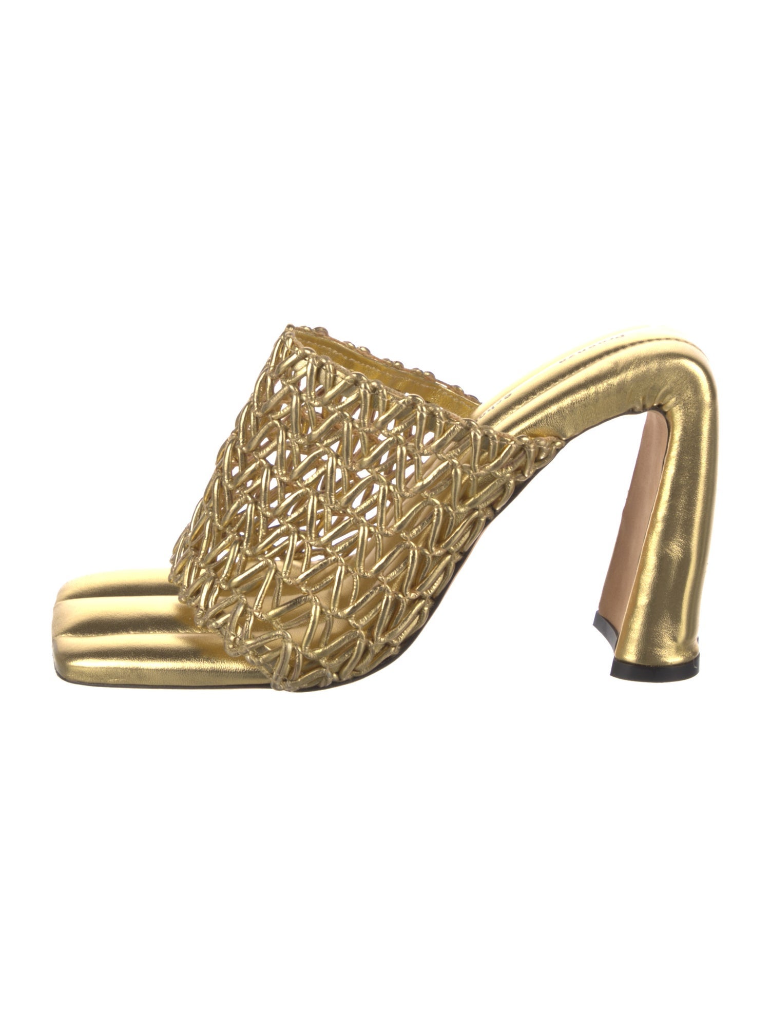 Proenza Schouler Leather Slides - Gold Sandals, Shoes - PRO140058 | The ...