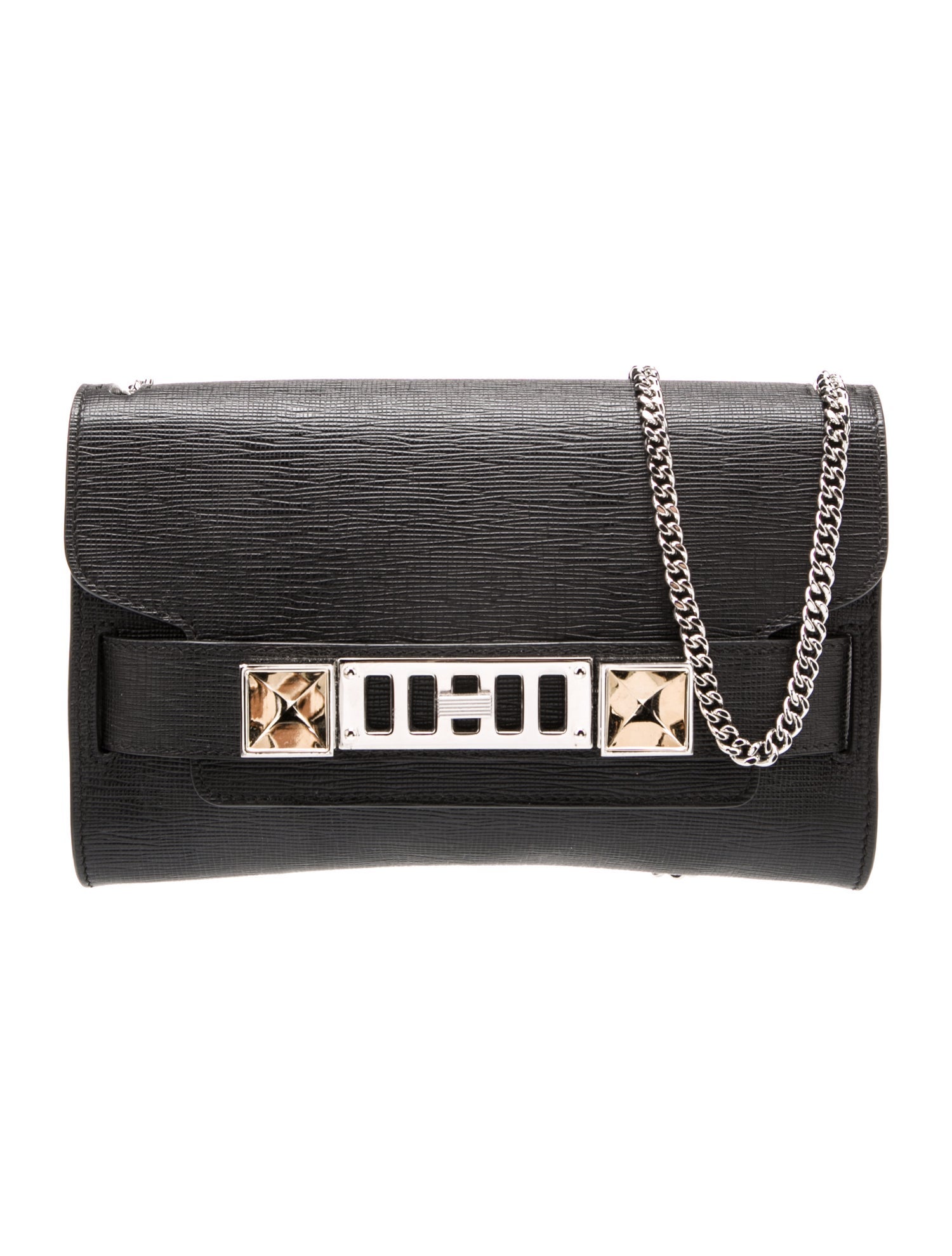 Proenza Schouler Leather Clutch - Black Crossbody Bags, Handbags ...