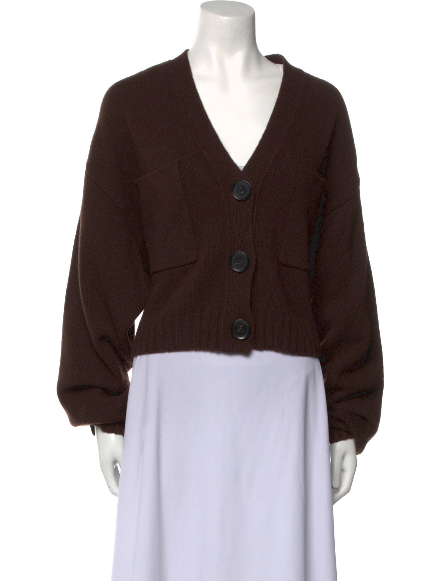Proenza Schouler Cashmere V-Neck Sweater - Brown Knitwear, Clothing ...