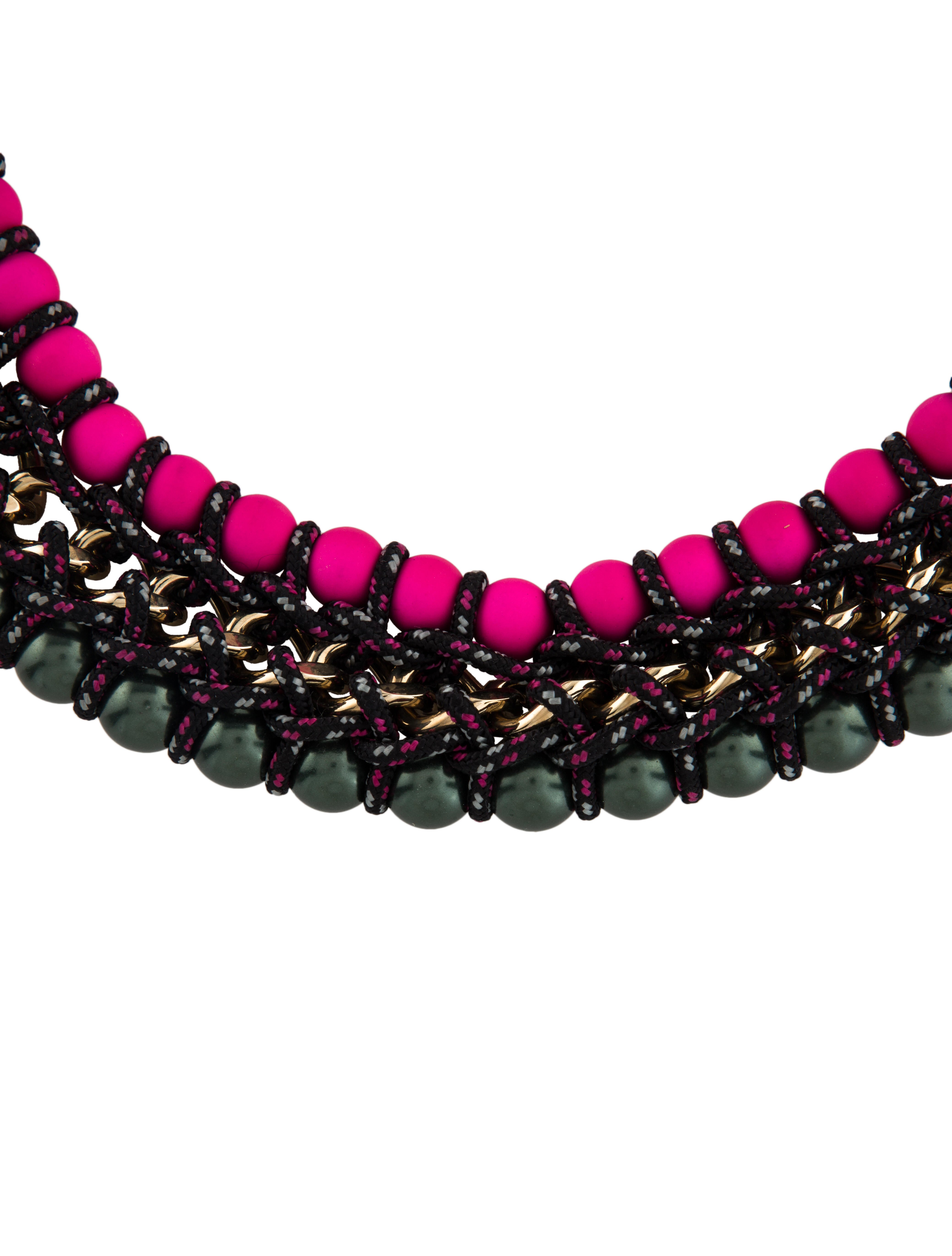 Proenza Schouler Beaded Collar Necklace - Gold-Tone Metal Collar ...