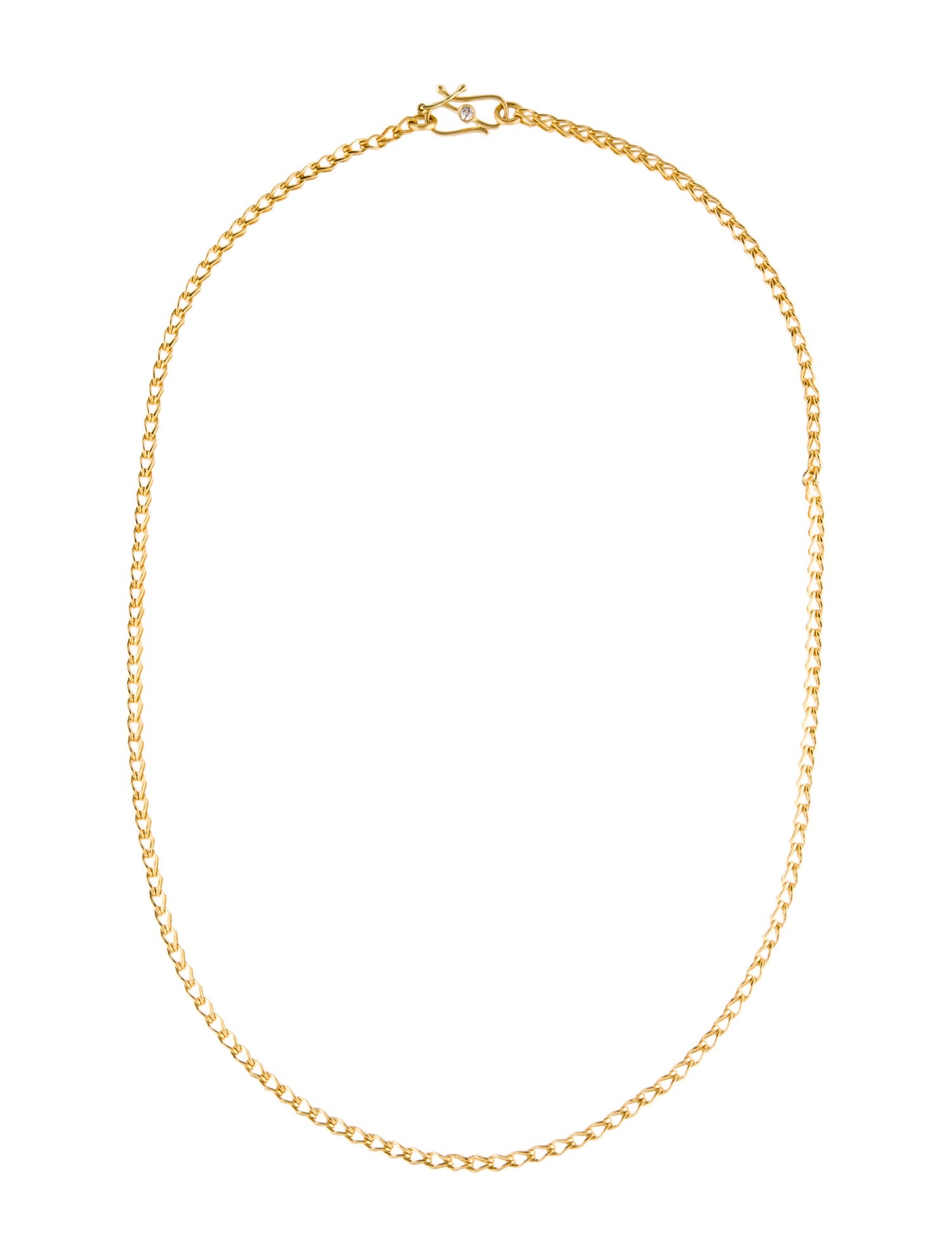Necklace 14K Stirrup Chain Necklace - 14K Yellow Gold Chain, Necklaces ...