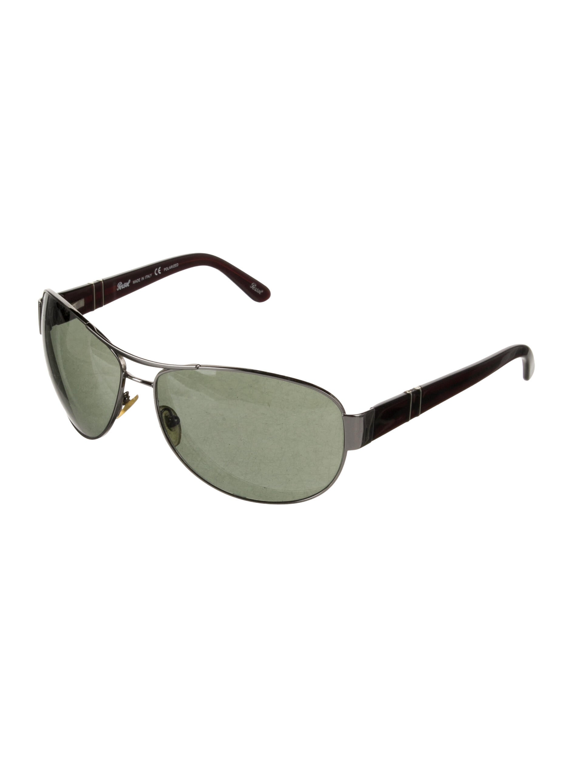 Persol Tinted Aviator Sunglasses Brown Sunglasses Accessories Prs20674 The Realreal