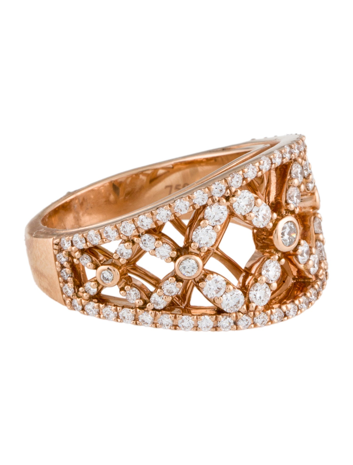Peter Storm 18K Diamond Band - 18K Rose Gold Band, Rings - PSETT20112 ...