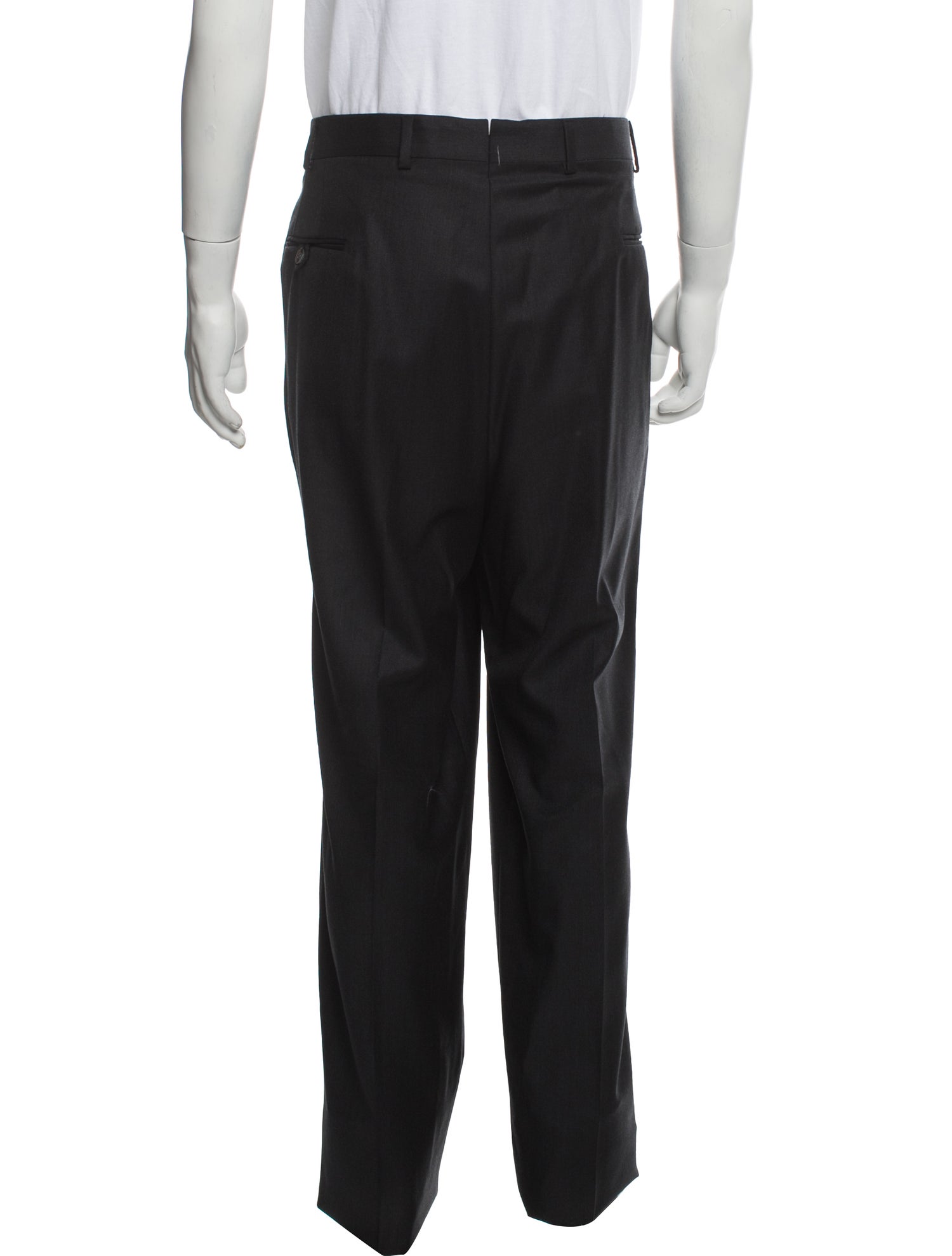 Paul Stuart Wool Dress Pants - Black, 12.5" Rise Pants, Clothing ...