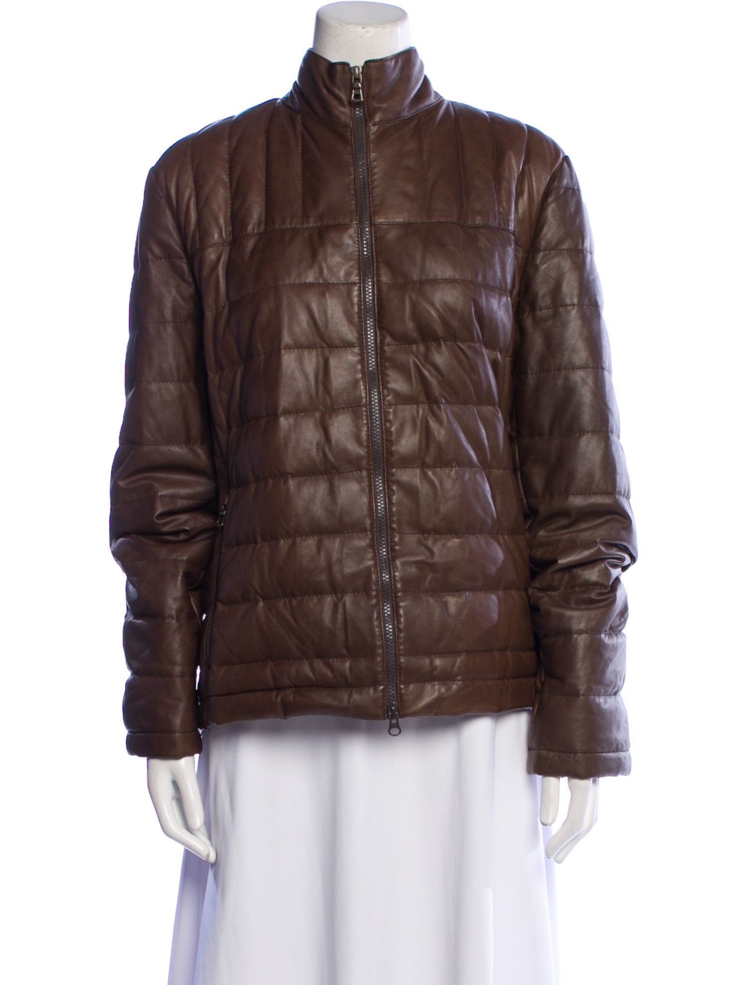 Paul Stuart Leather Jacket - Brown Jackets, Clothing - PUT27988 | The ...