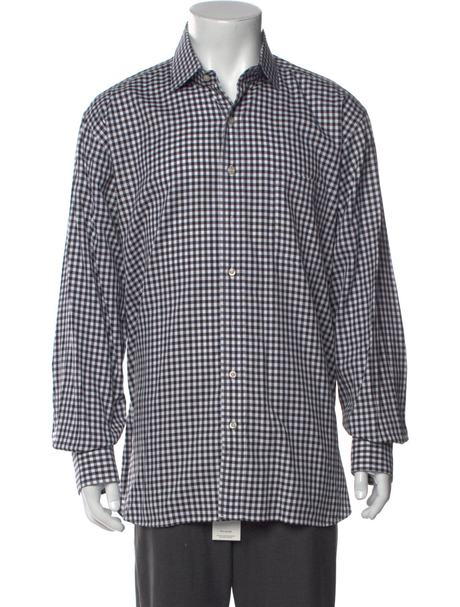 Paul Stuart Plaid Print Long Sleeve Dress Shirt - Dress Shirts, Clothing - PUT29347 | The RealReal