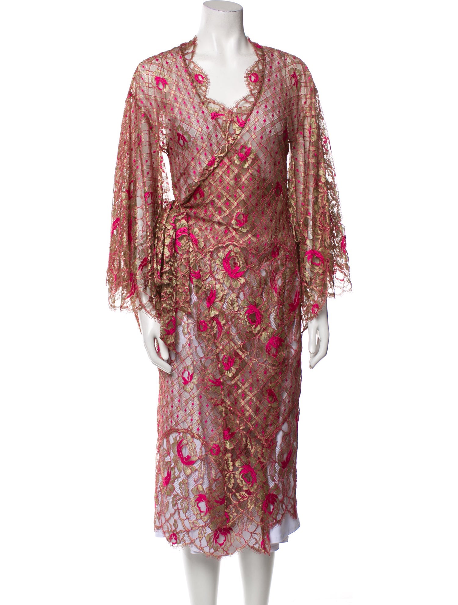 Agent Provocateur Printed Tassel Accents Robe - Pink Loungewear ...