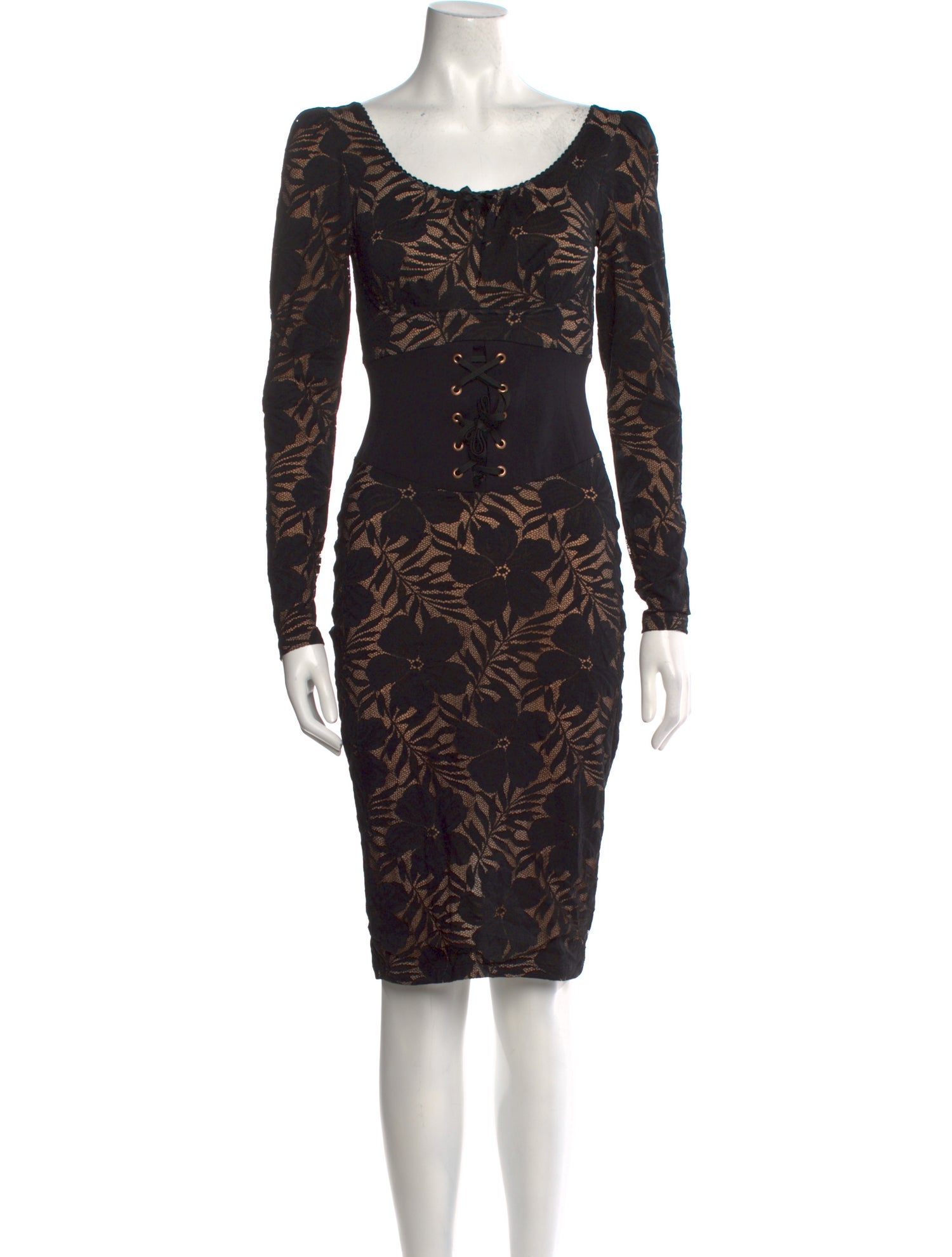 Agent Provocateur Printed Knee-Length Dress - Black Dresses, Clothing ...