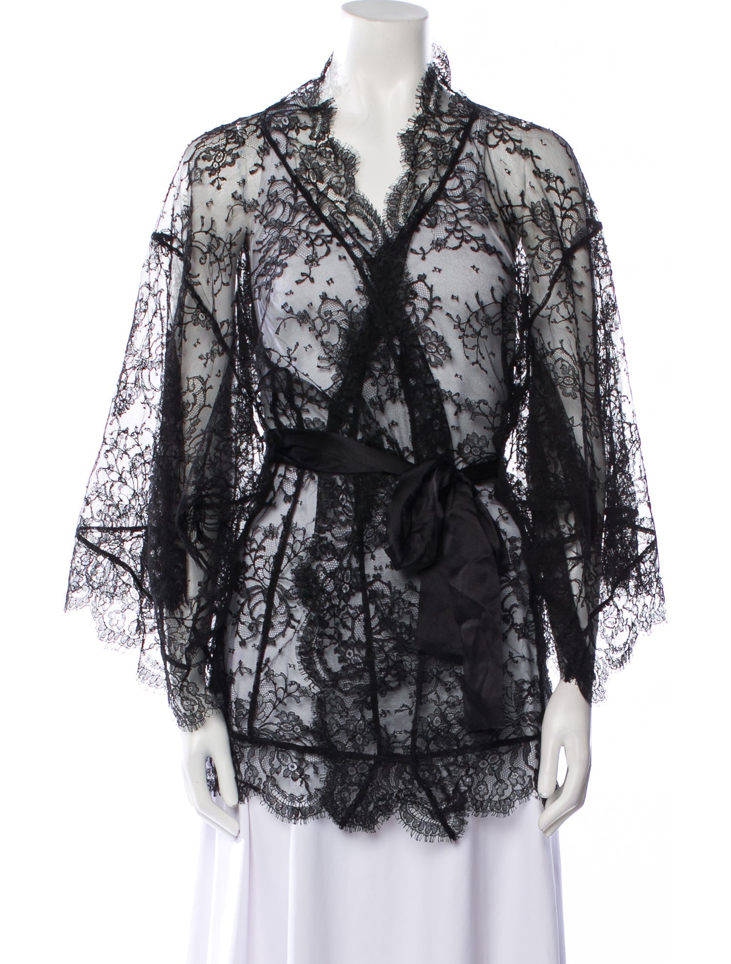 Agent Provocateur Lace Pattern Robe - Black Loungewear, Clothing ...