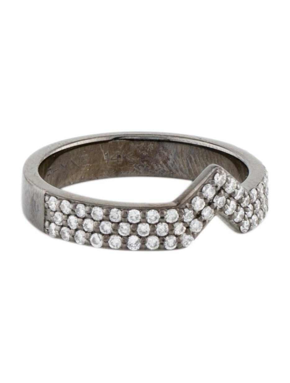 Phyne by Paige Novick 18K Diamond Elisabeth Triple Row Stacking Ring ...