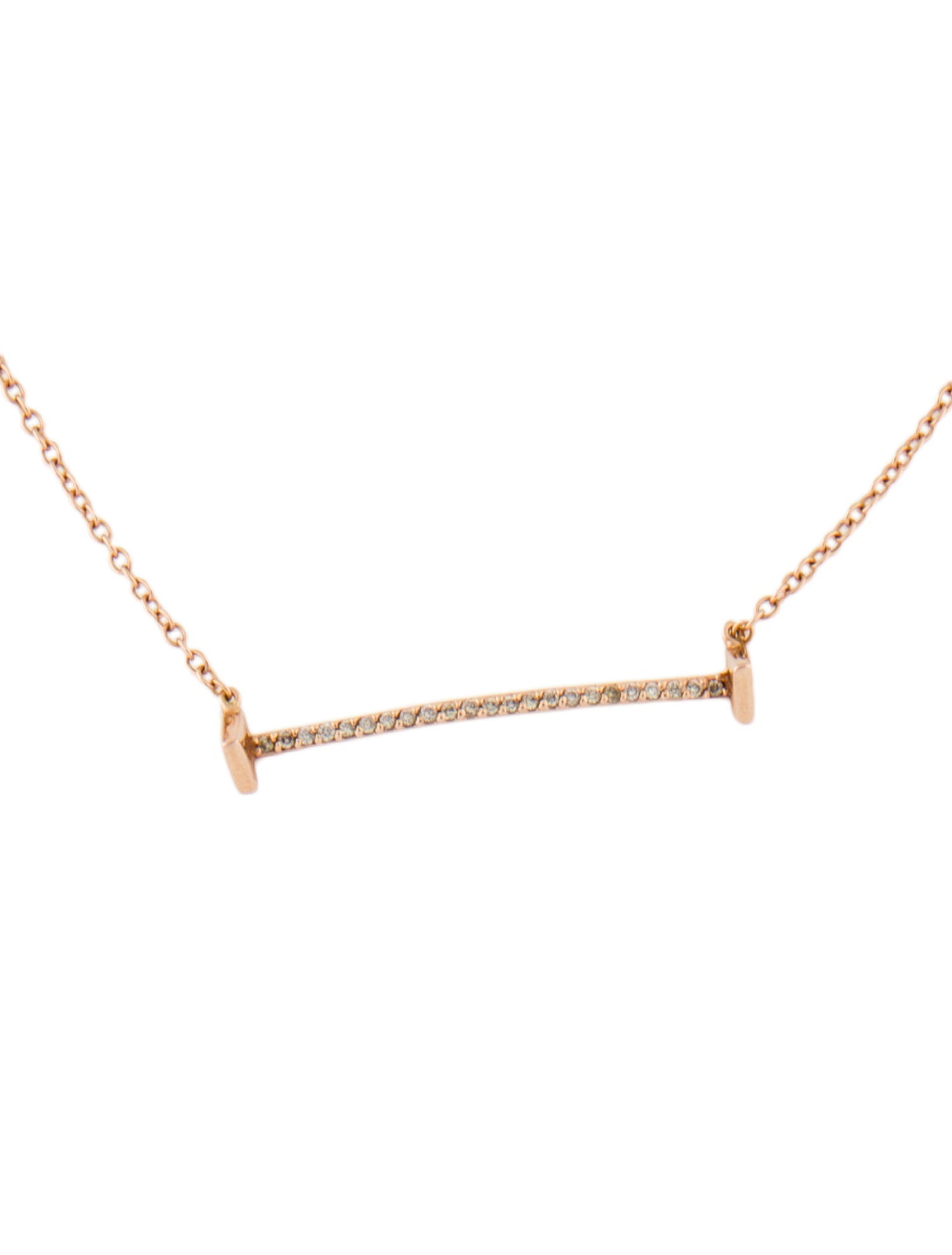 Phyne by Paige Novick 14K Diamond Sasha Bar Necklace - 14K Rose Gold ...