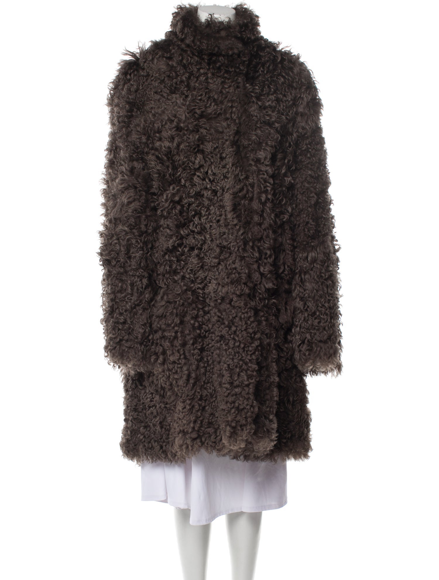 Raey Lambskin Faux Fur Coat - Neutrals Coats, Clothing - RAEYY22789 ...