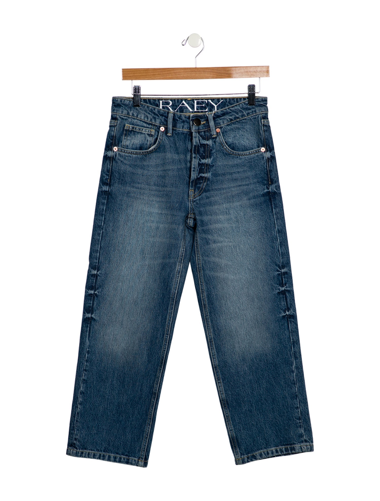Raey Mid-Rise Straight Leg Jeans w/ Tags - Blue, 9.75" Rise Jeans ...