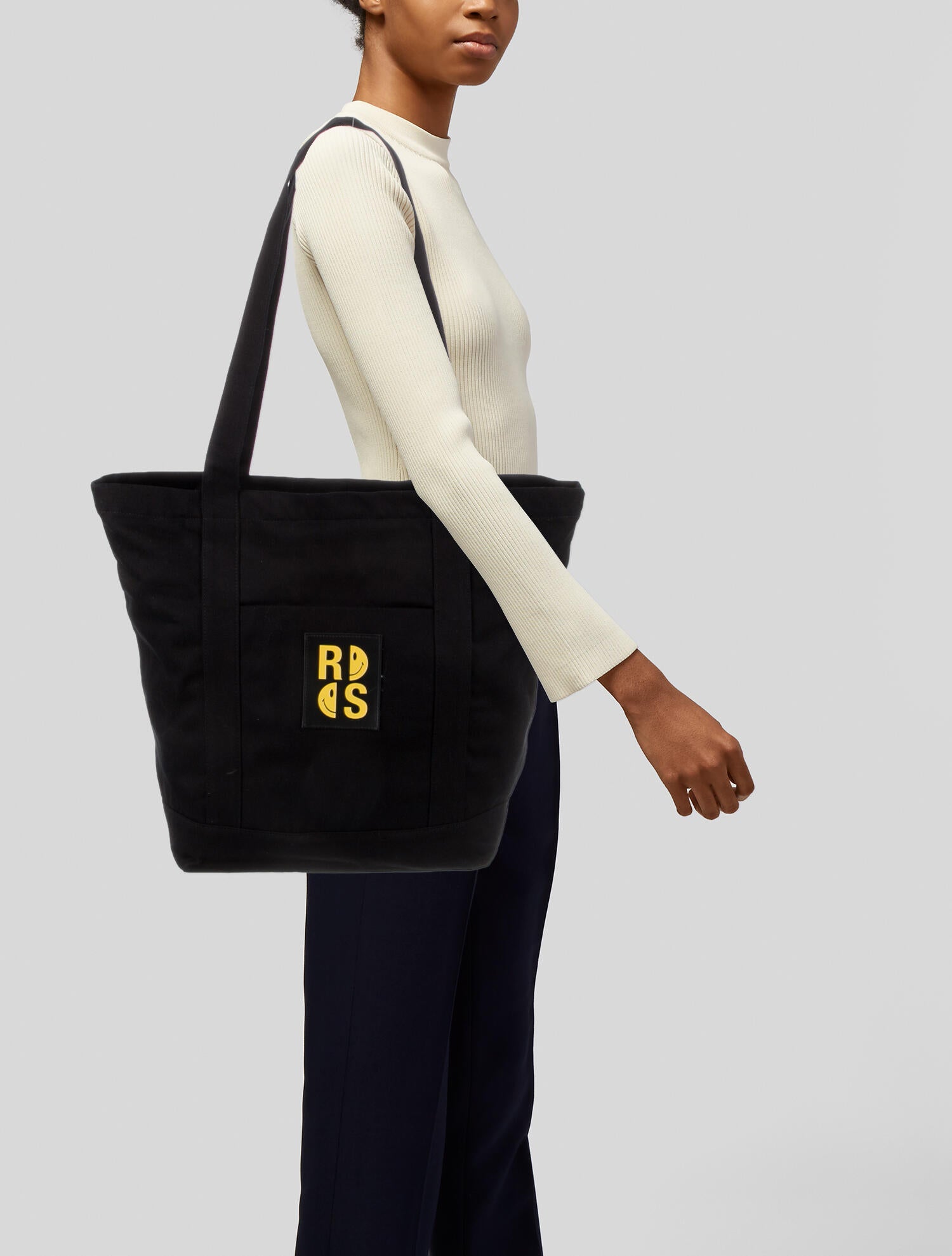 Raf Simons x Smiley Shopping Tote - Black Totes, Bags - RAF24161 | The ...