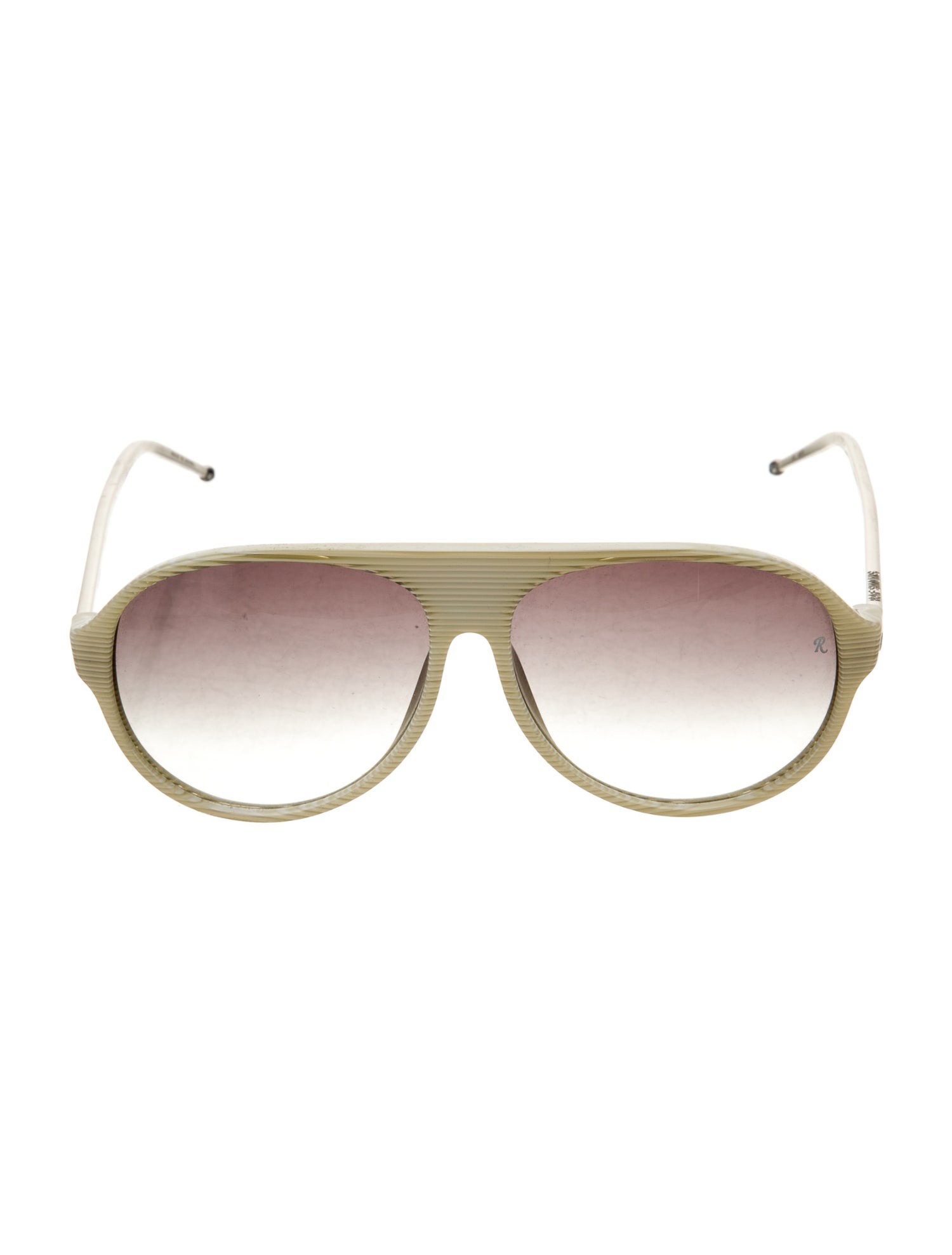 Raf Simons Aviator Gradient Sunglasses - Neutrals Sunglasses ...