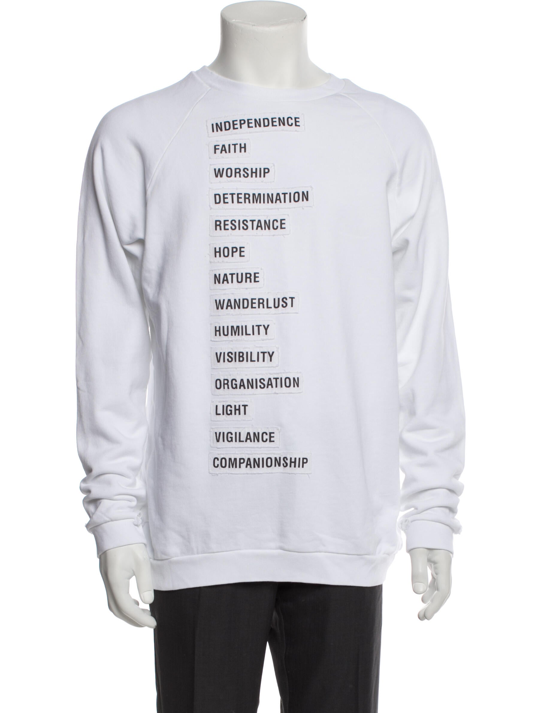 Raf Simons Redux Graphic Print Sweatshirt w/ Tags - White Sweatshirts ...