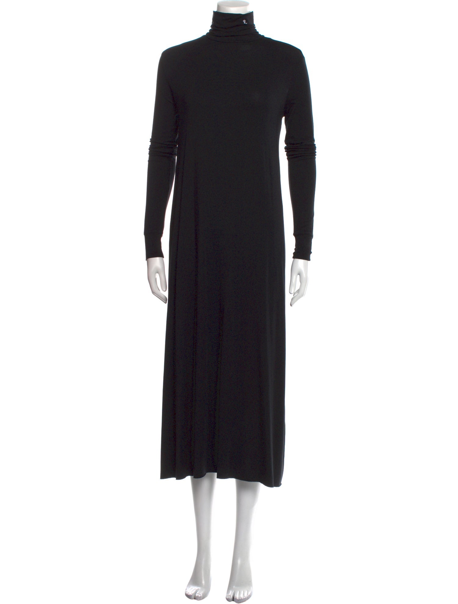Raf Simons Turtleneck Midi Length Dress - Black Dresses, Clothing ...