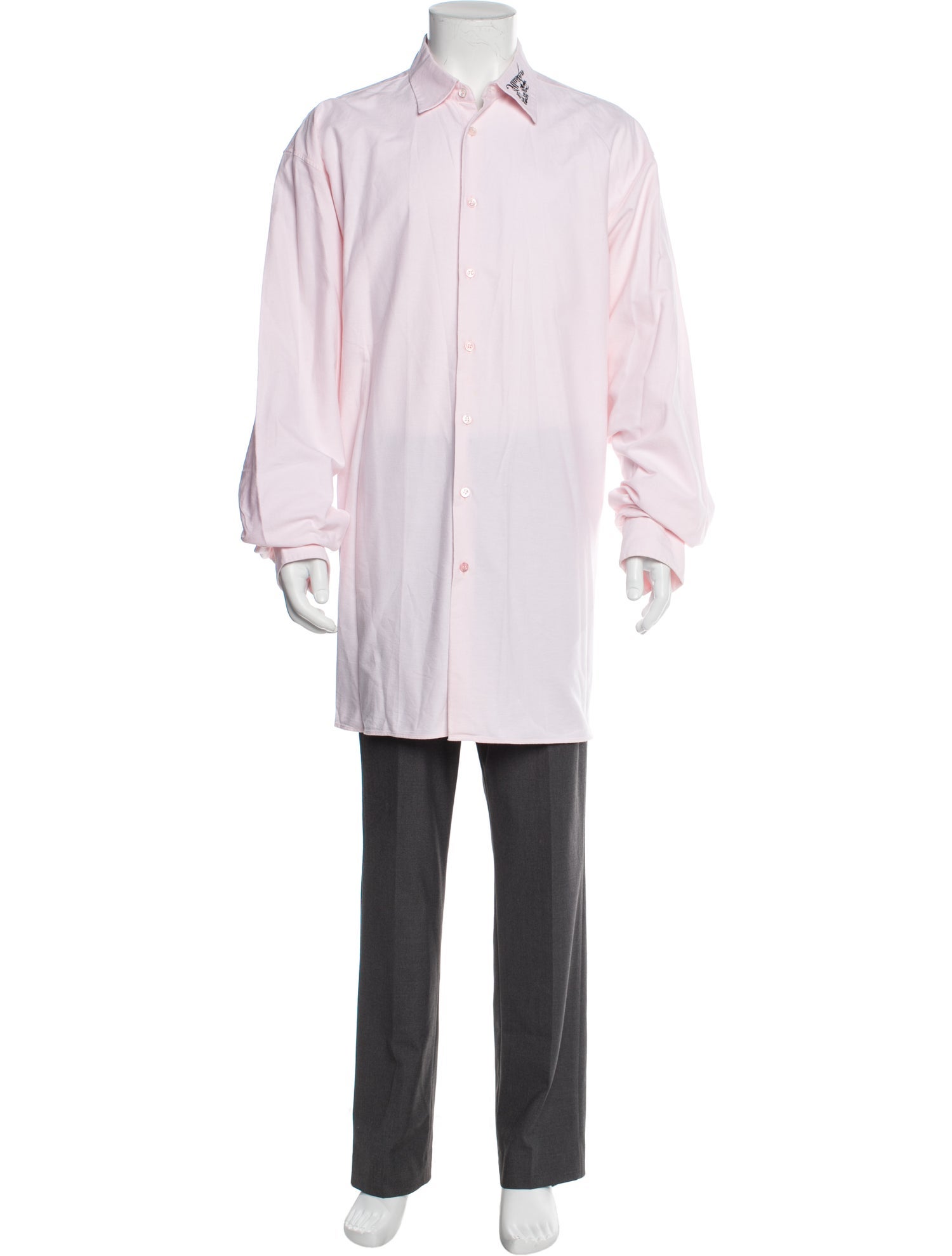 Raf Simons Long Sleeve Dress Shirt - Pink Dress Shirts, Clothing ...