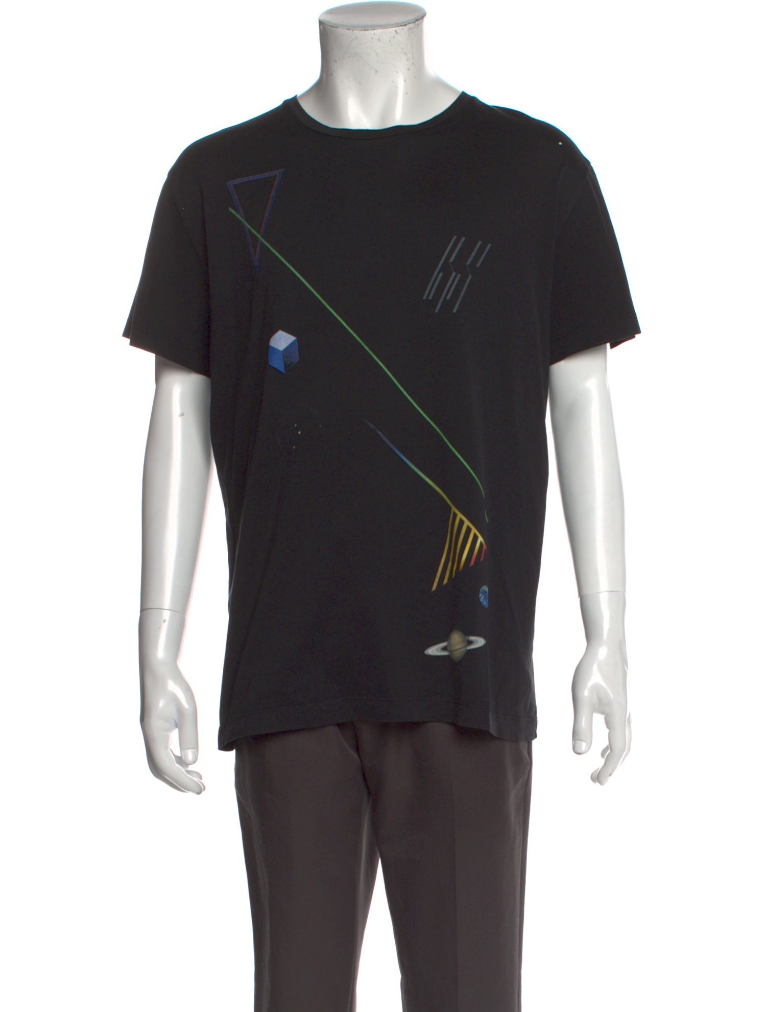 Raf Simons Graphic Print Crew Neck T-Shirt - Black T-Shirts, Clothing ...